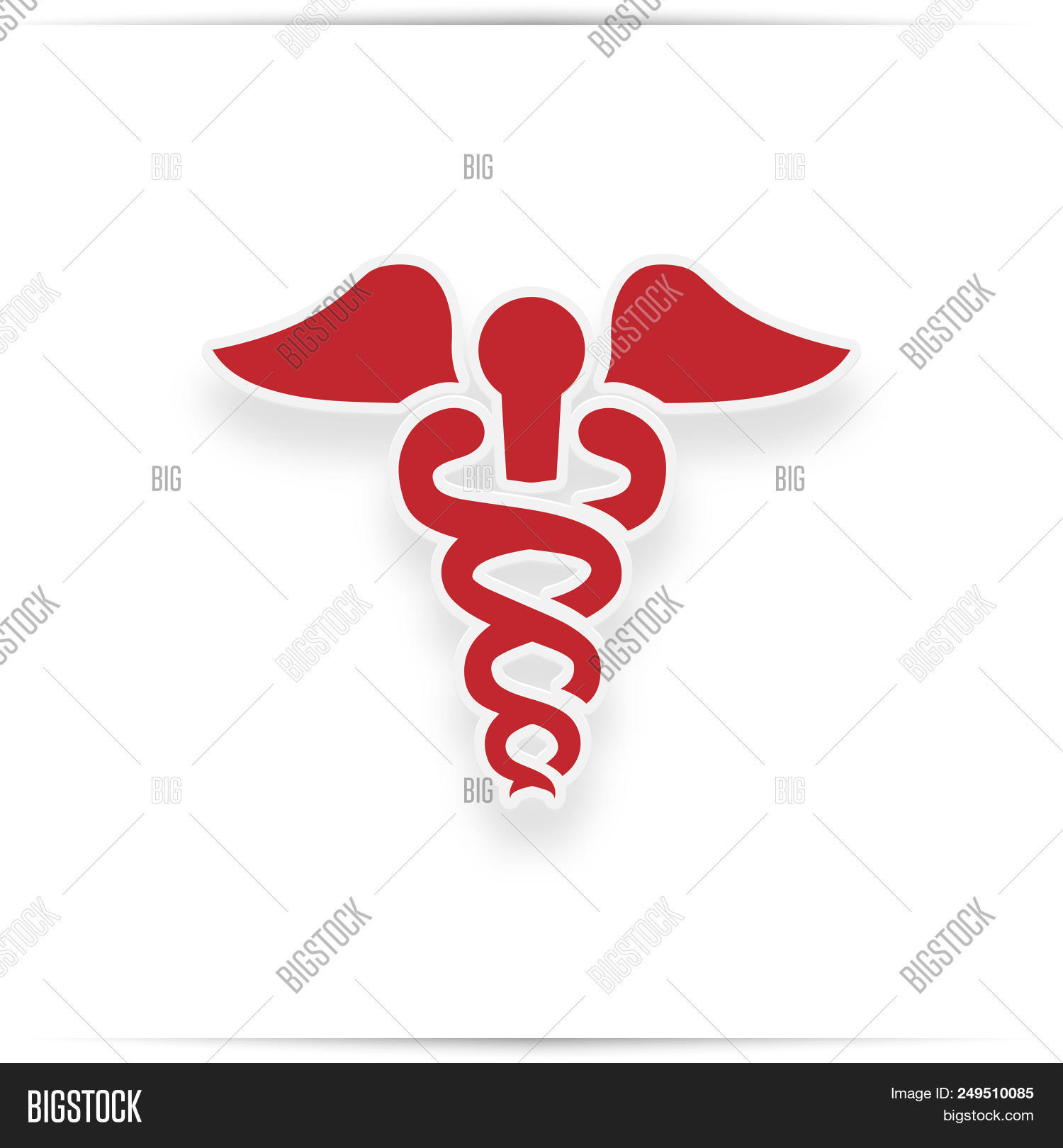 Caduceus Red Logo. Image & Photo (Free Trial) | Bigstock