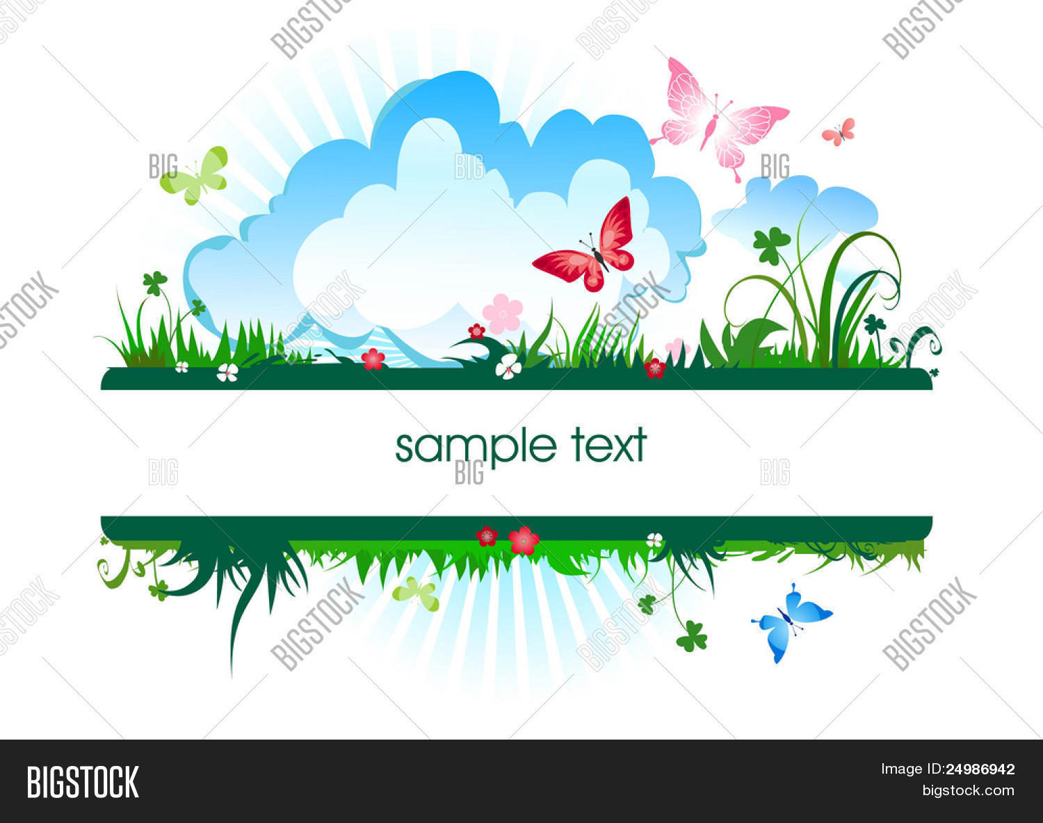 Summer Meadow Banner Vector & Photo (Free Trial) | Bigstock