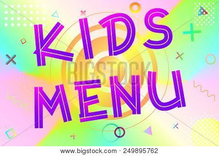 Stock Vector Kids Menu Card Design Template Images, Illustrations ...