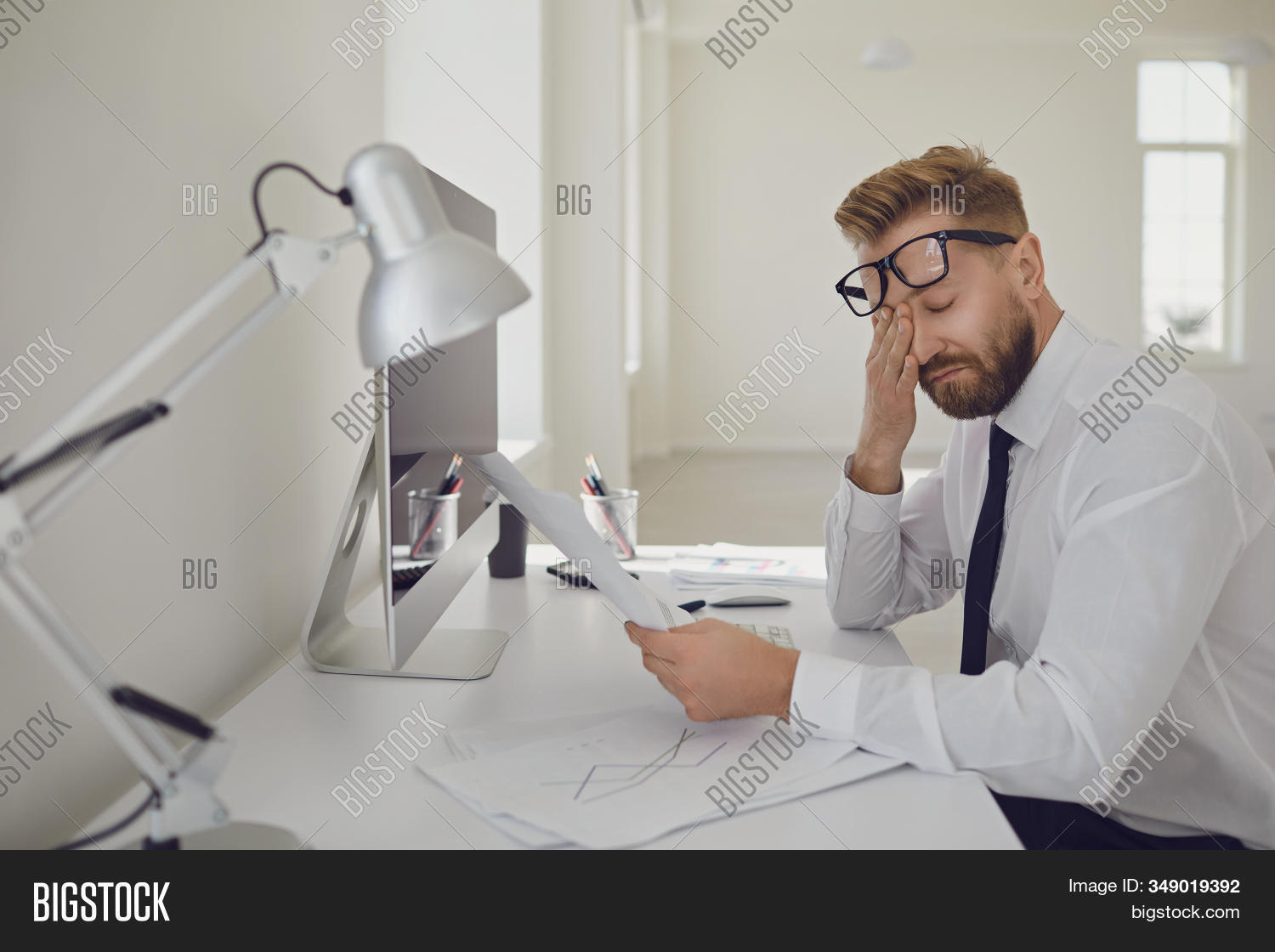Exhausted Tired Worker Image & Photo (Free Trial) | Bigstock