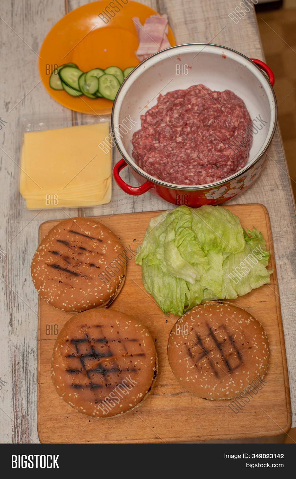 Cooking Hamburgers, Image & Photo (Free Trial) | Bigstock