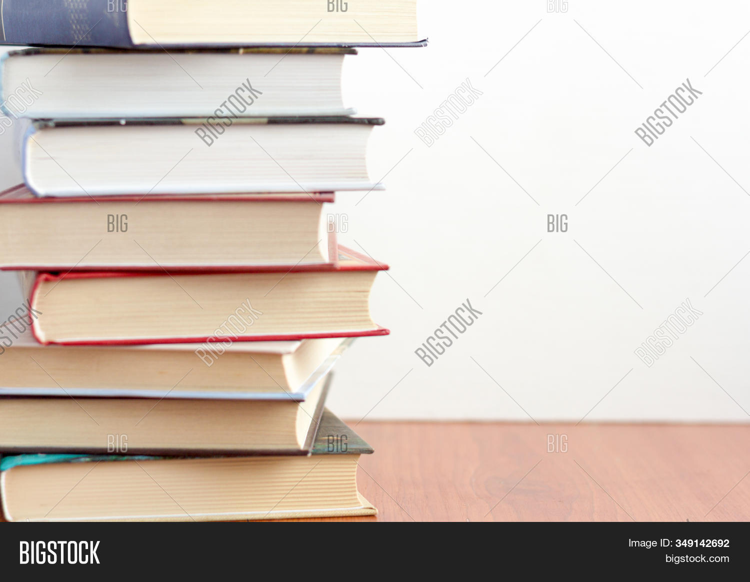Stack Books On Table Image & Photo (Free Trial) | Bigstock