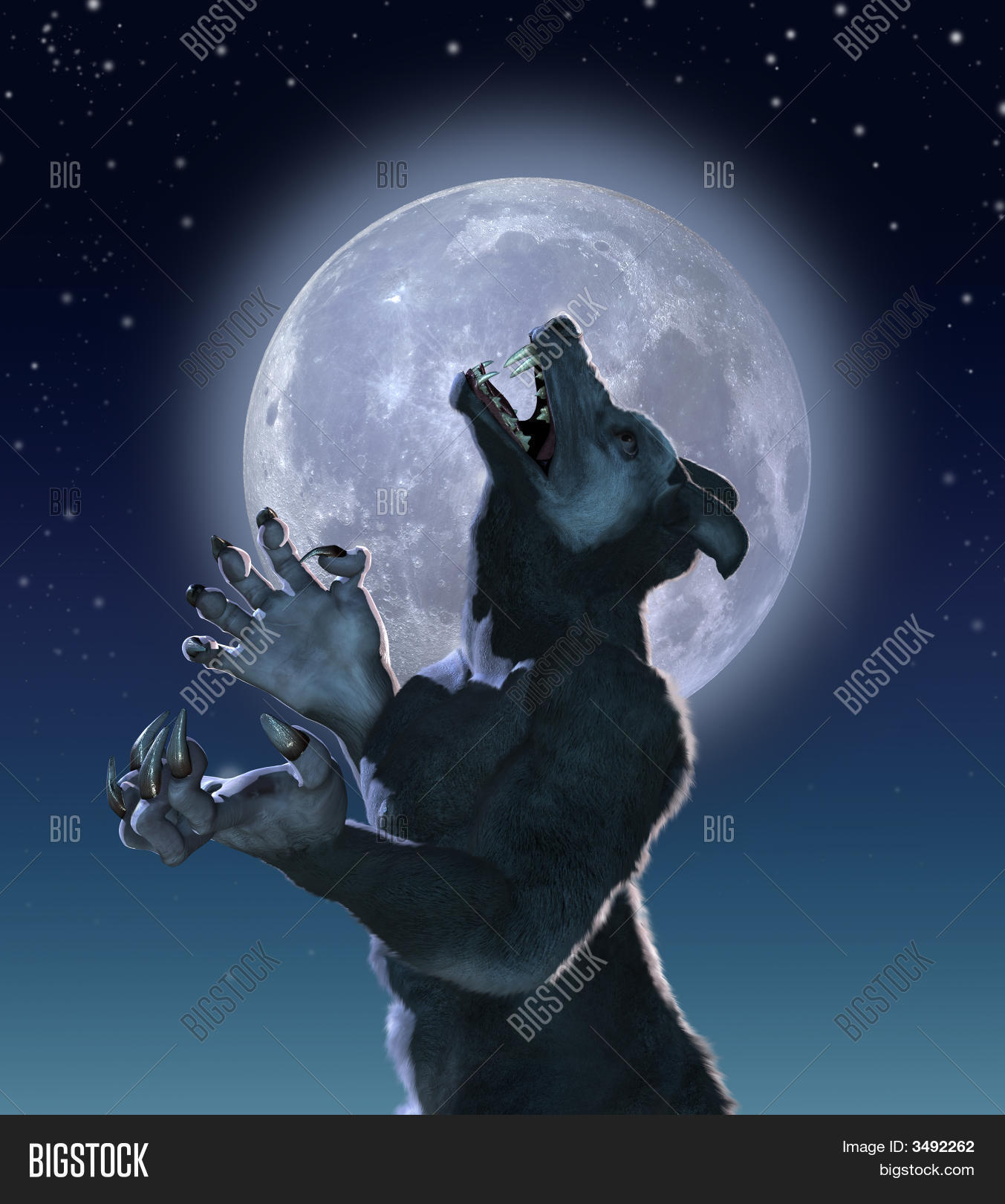 Mutant Wolf Moonlight Image & Photo (Free Trial) | Bigstock