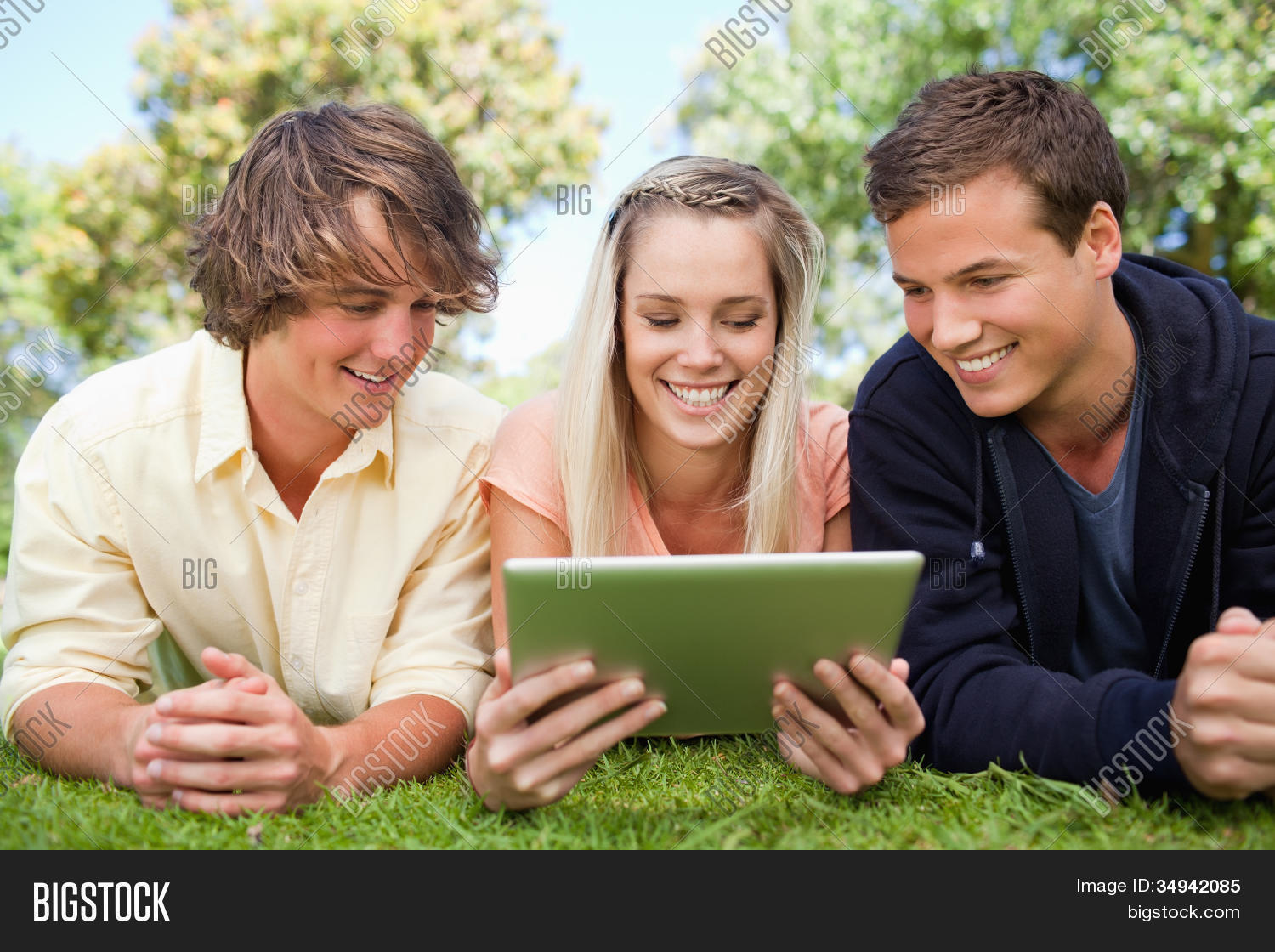 Three Students Using Image & Photo (Free Trial) | Bigstock