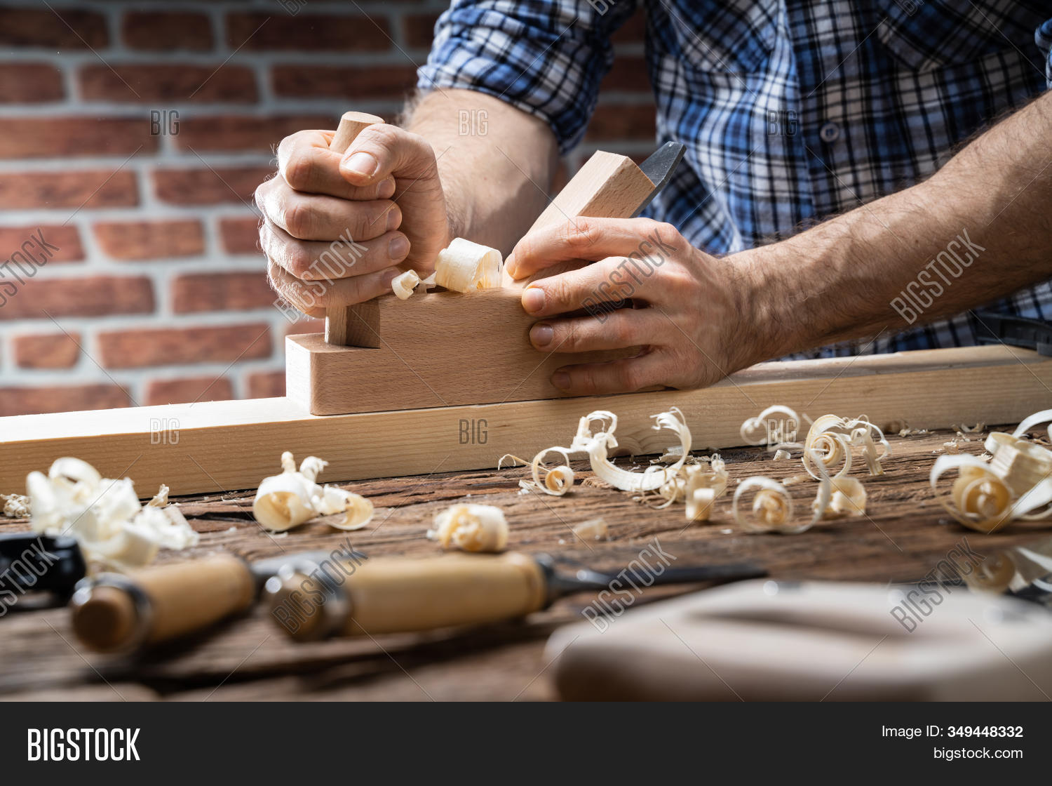 Carpenter Using Jack- Image & Photo (Free Trial) | Bigstock