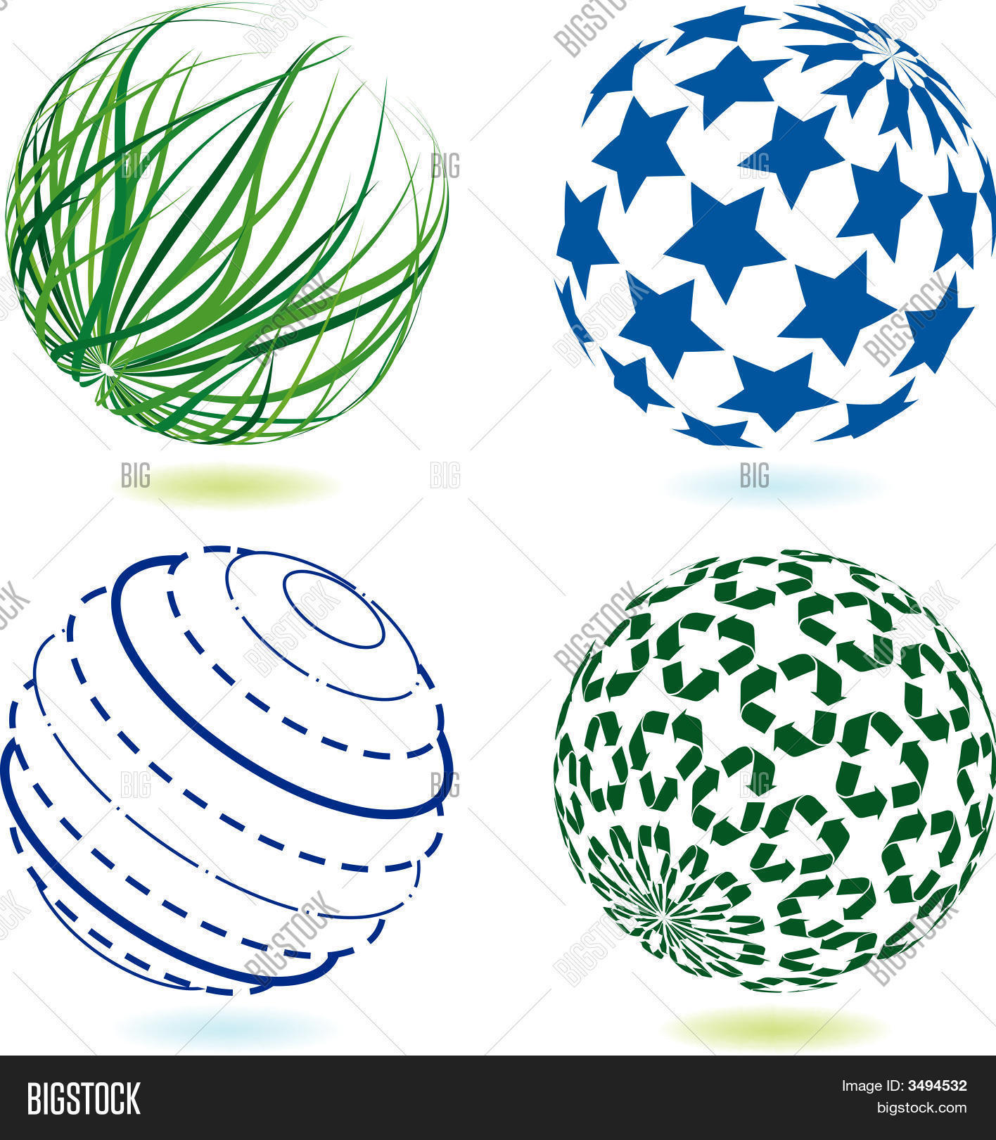 Four Round Logos Vector & Photo (Free Trial) | Bigstock