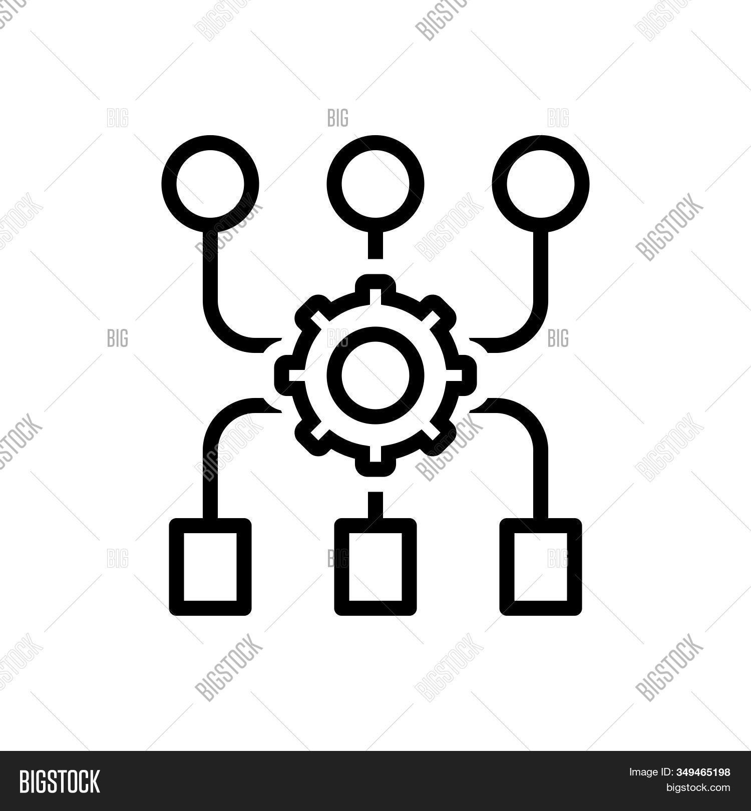 Black Line Icon Vector & Photo (Free Trial) | Bigstock
