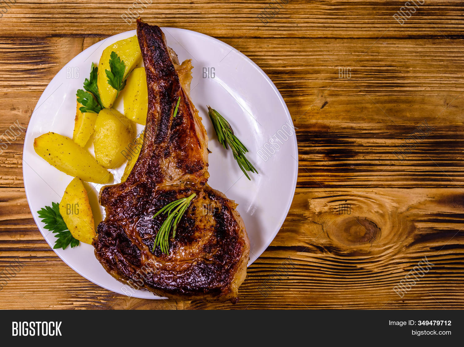 Plate Roasted Ribeye Image & Photo (Free Trial) | Bigstock