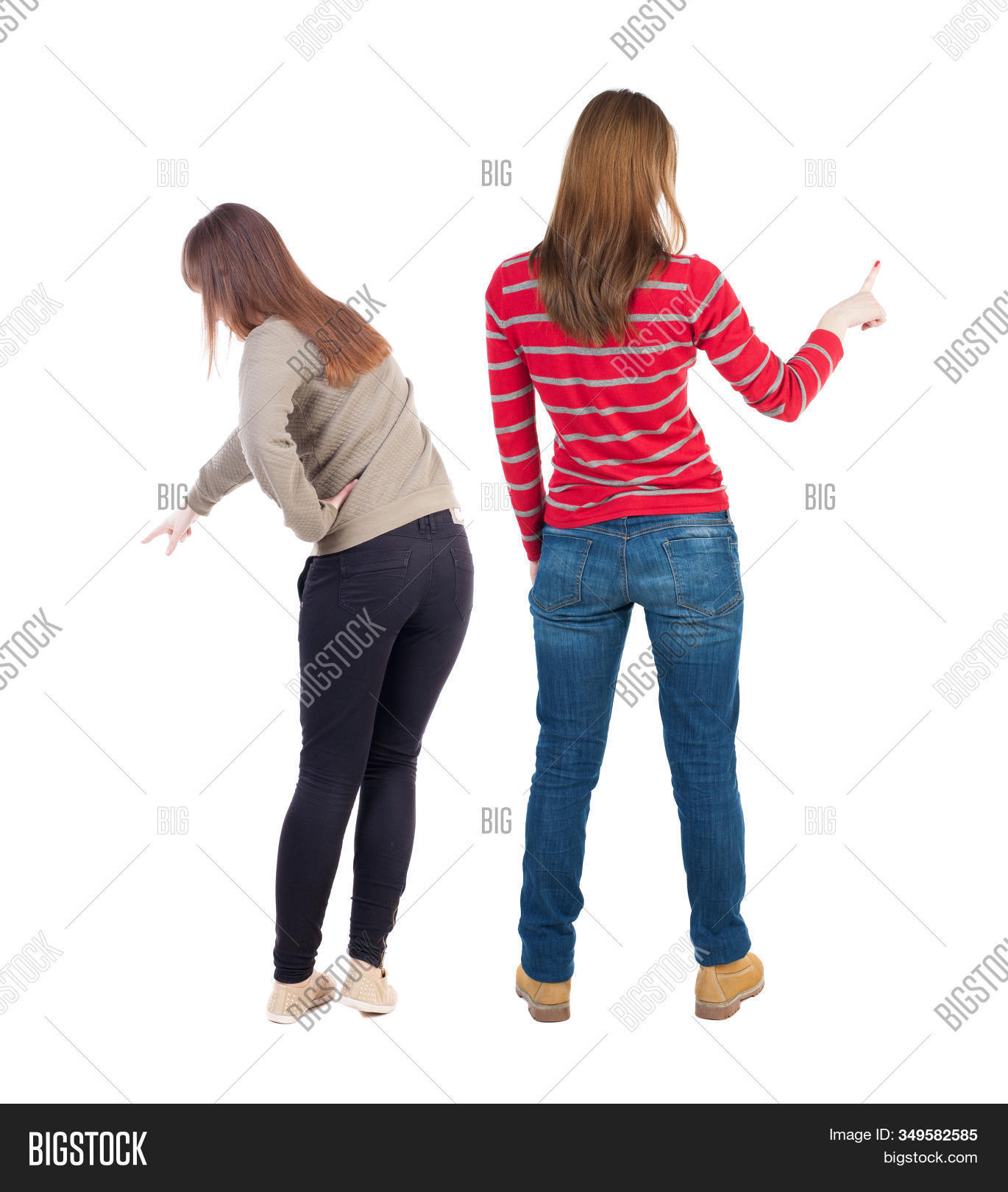 Back View Two Pointing Image & Photo (Free Trial) | Bigstock