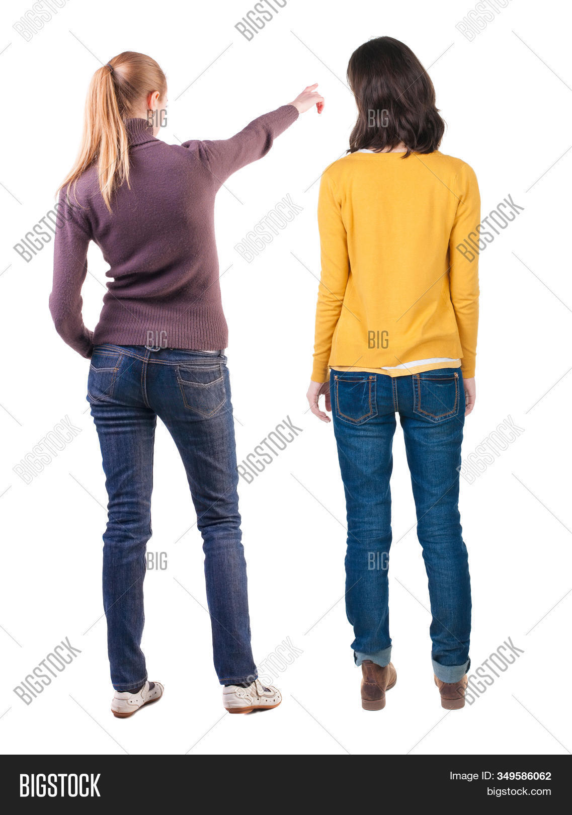 Back View Two Pointing Image & Photo (Free Trial) | Bigstock