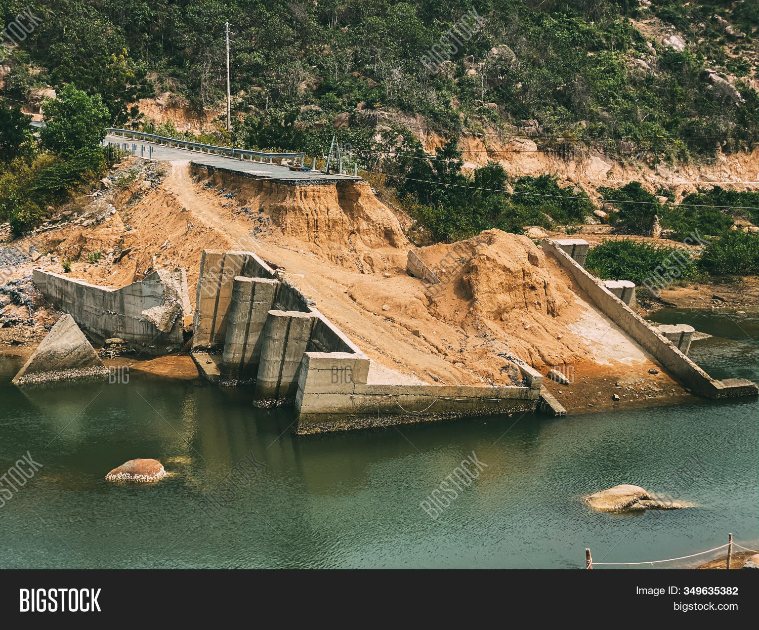 Destroyed Bridge Over Image & Photo (Free Trial) | Bigstock