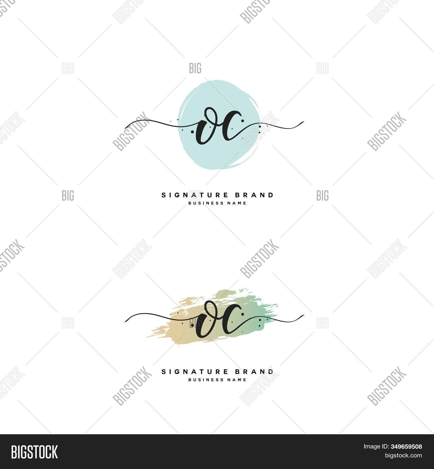 O C Oc Initial Letter Vector & Photo (Free Trial) | Bigstock