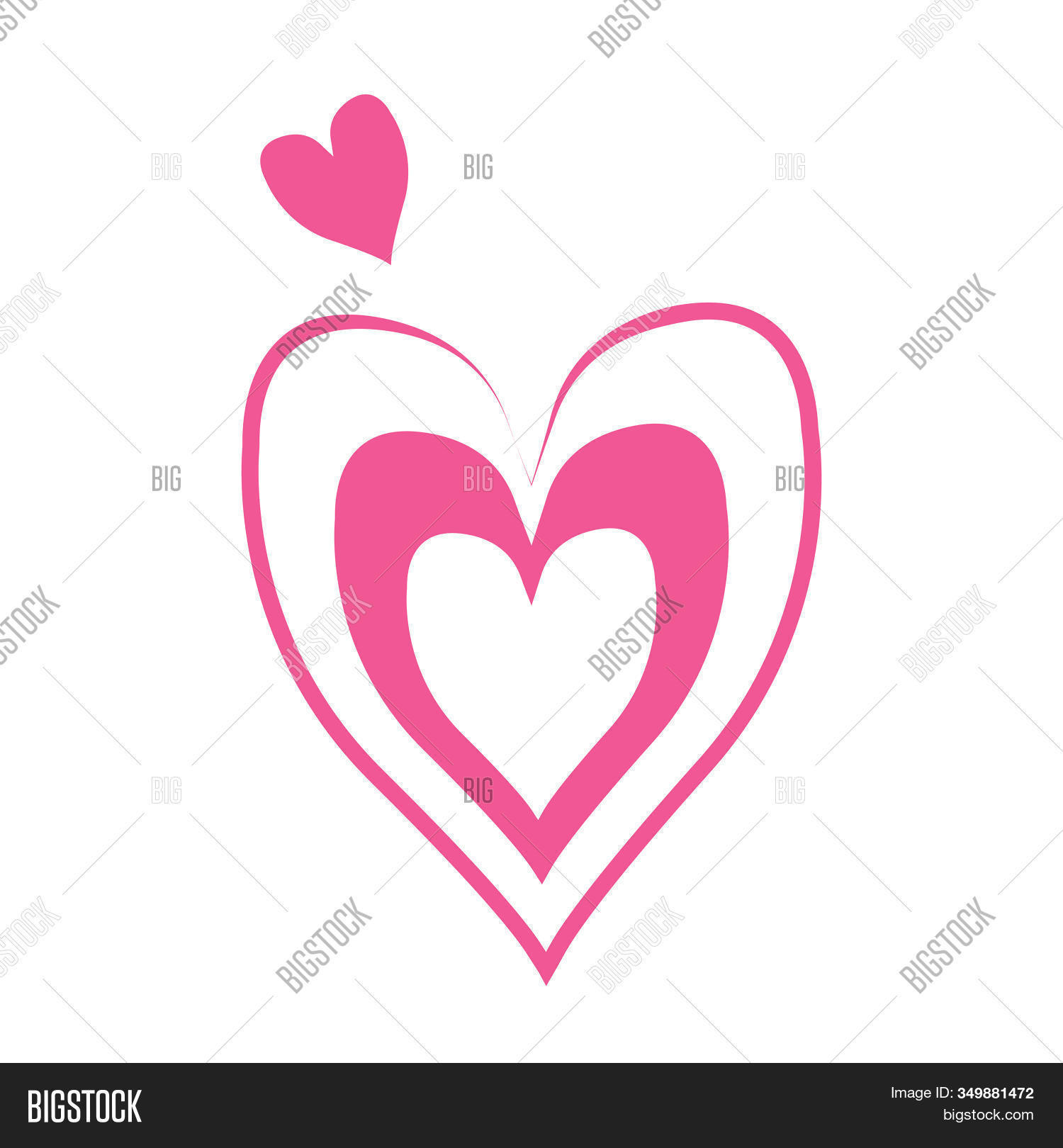 Vector Heart Outline Vector & Photo (Free Trial) | Bigstock