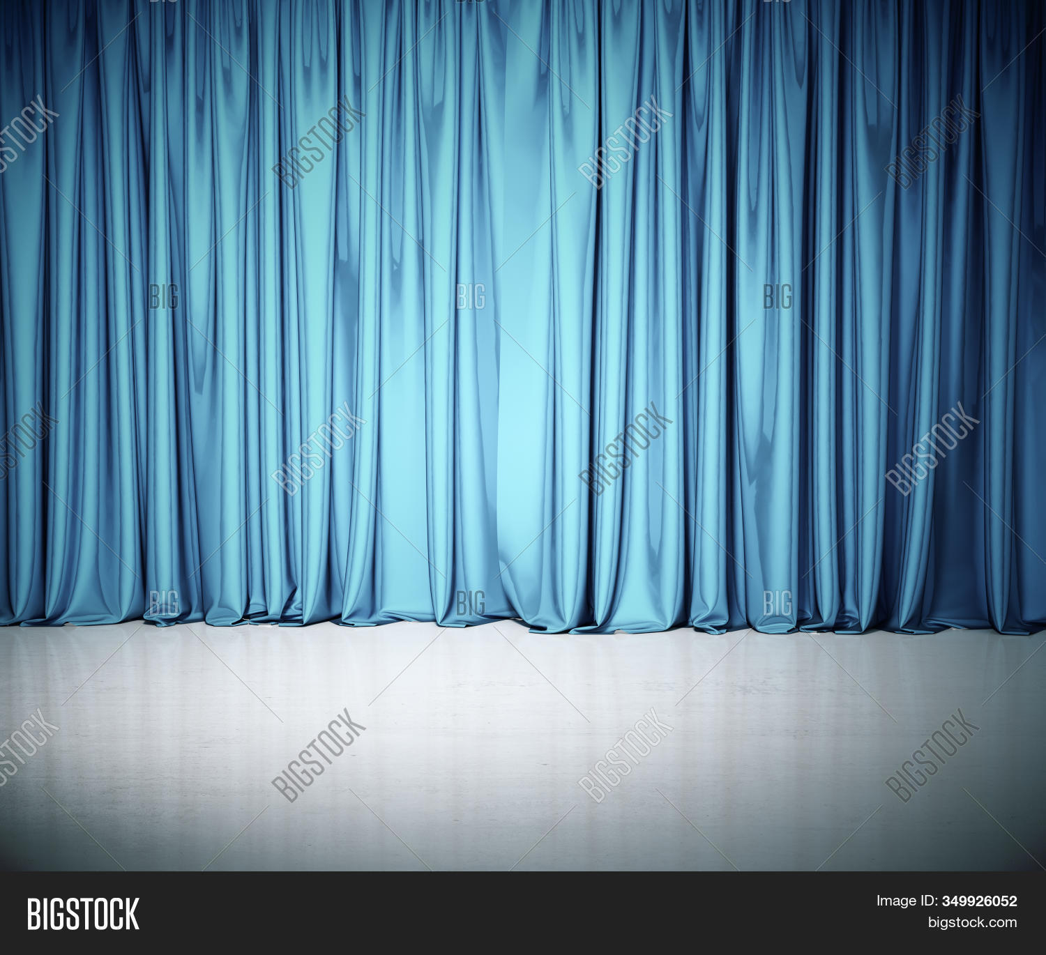 Stage Blue Curtain Image & Photo (Free Trial) | Bigstock