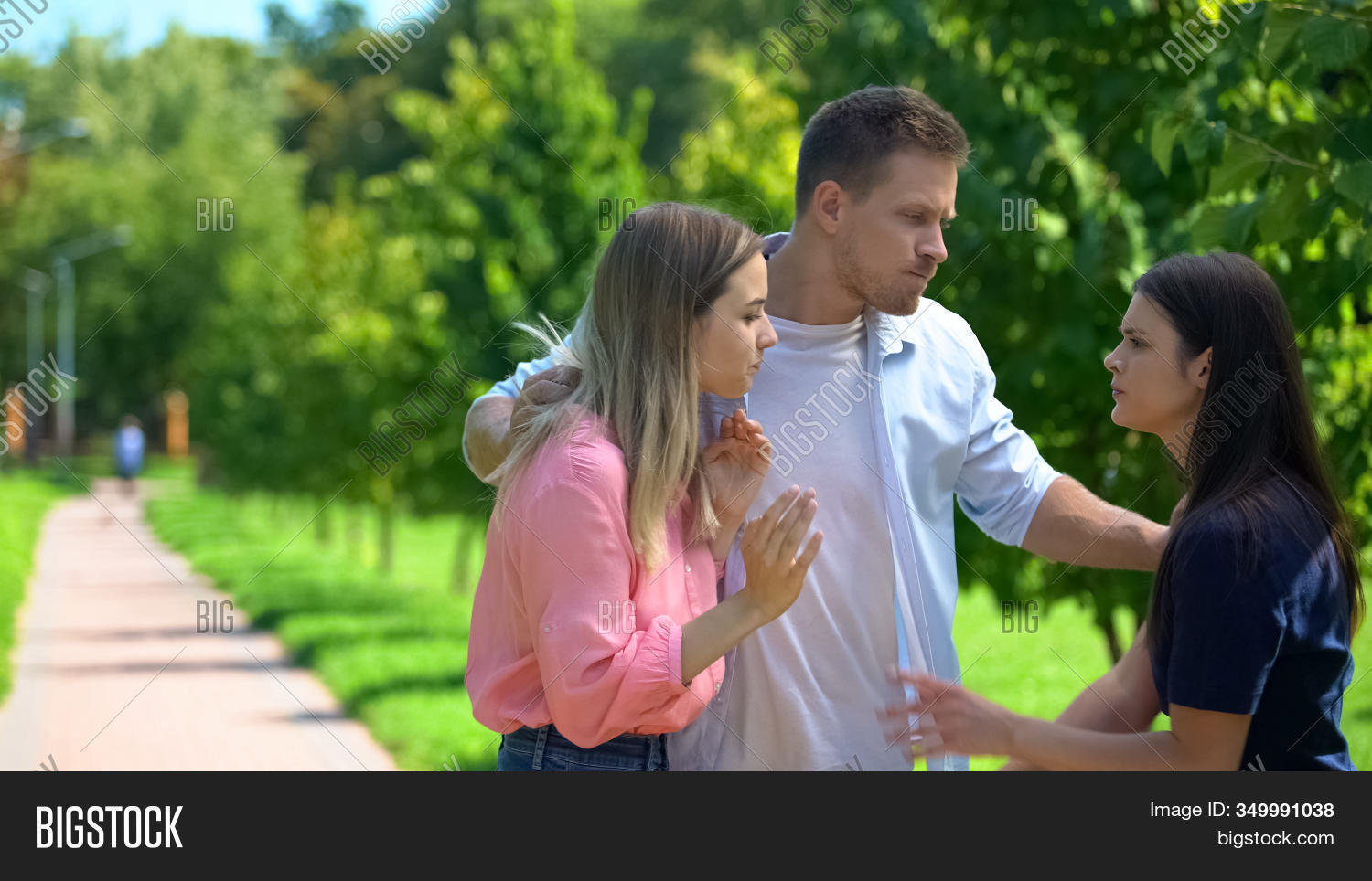 Men And Women Fighting