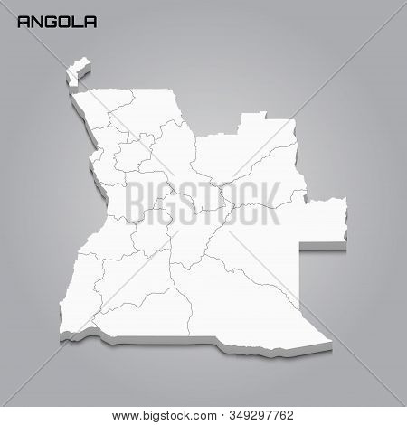 Angola 3d Map Borders Vector & Photo (Free Trial) | Bigstock