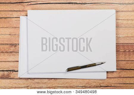 A4 White Paper Pen On Image & Photo (Free Trial) | Bigstock