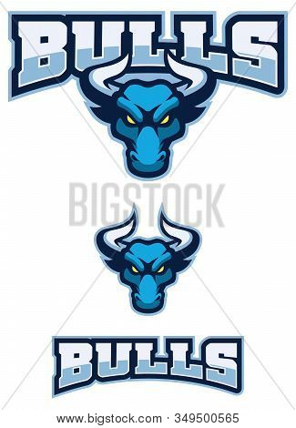 Cool Mascot Blue Bull Vector & Photo (Free Trial) | Bigstock