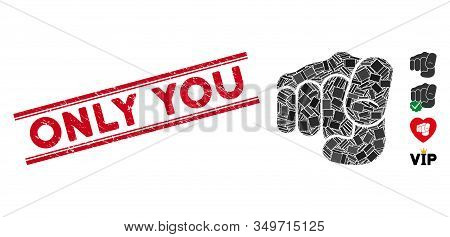 Mosaic Only You Icon Vector & Photo (Free Trial) | Bigstock