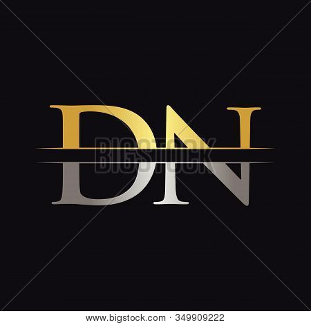 Initial Dn Letter Vector & Photo (Free Trial) | Bigstock