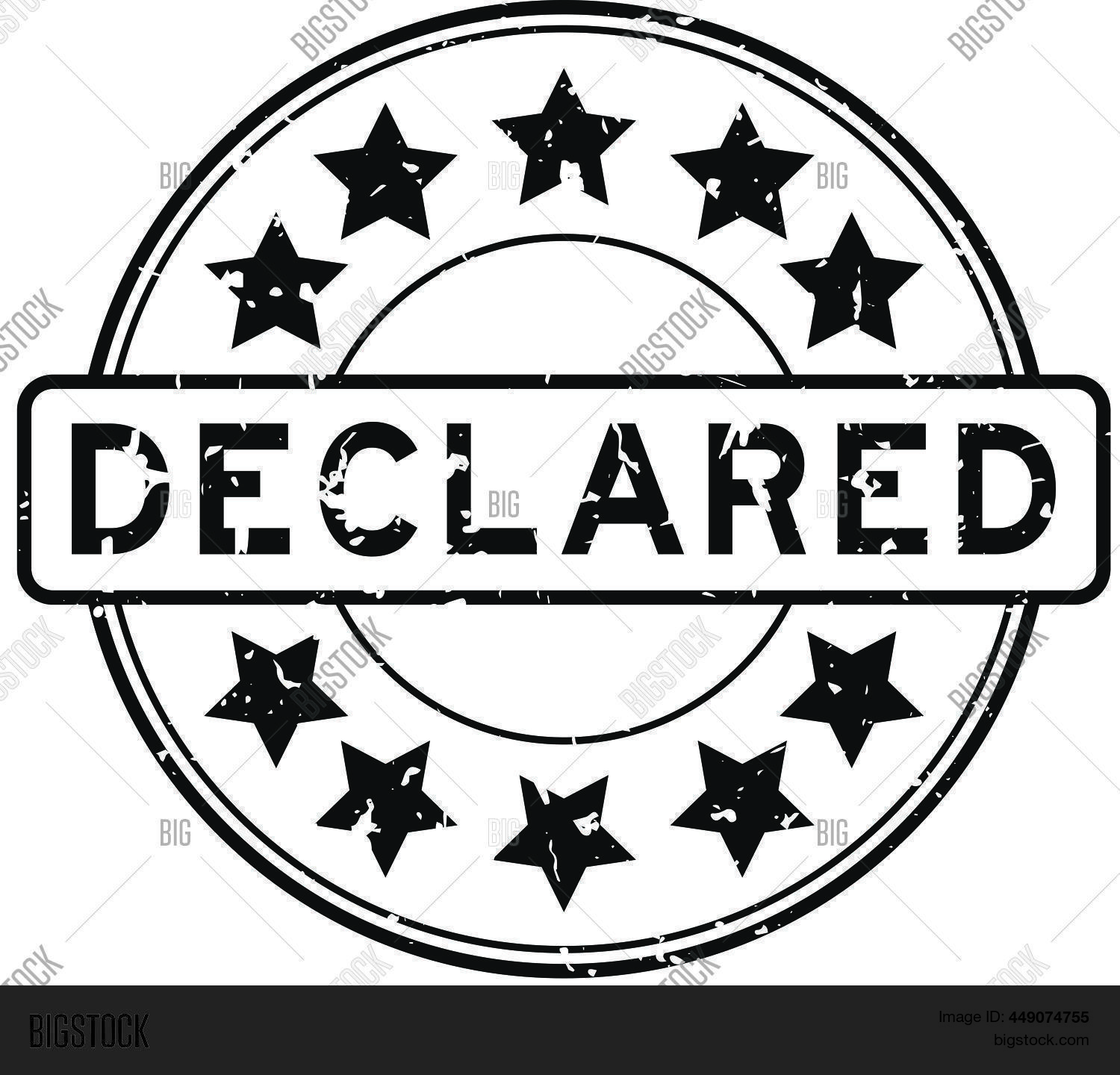 Grunge Black Declared Vector & Photo (Free Trial) | Bigstock