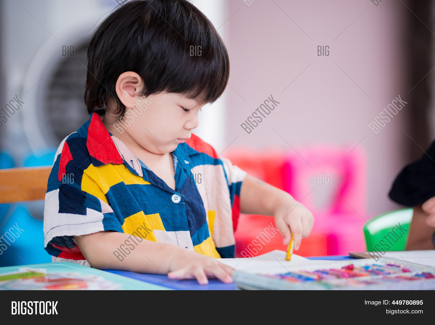 Baby Boy Making Art Image & Photo (Free Trial) | Bigstock