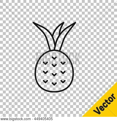 Black Line Pineapple Vector & Photo (Free Trial) | Bigstock
