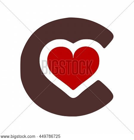 Letter C Heart Symbol Vector & Photo (Free Trial) | Bigstock