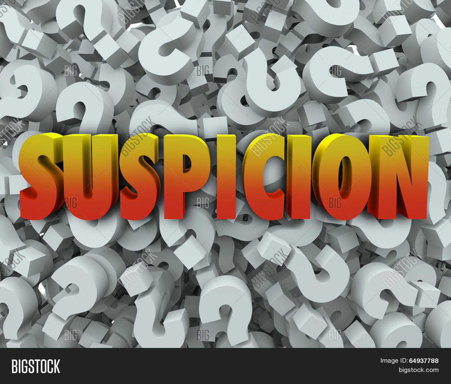 Suspicion Word On Image & Photo (Free Trial) | Bigstock
