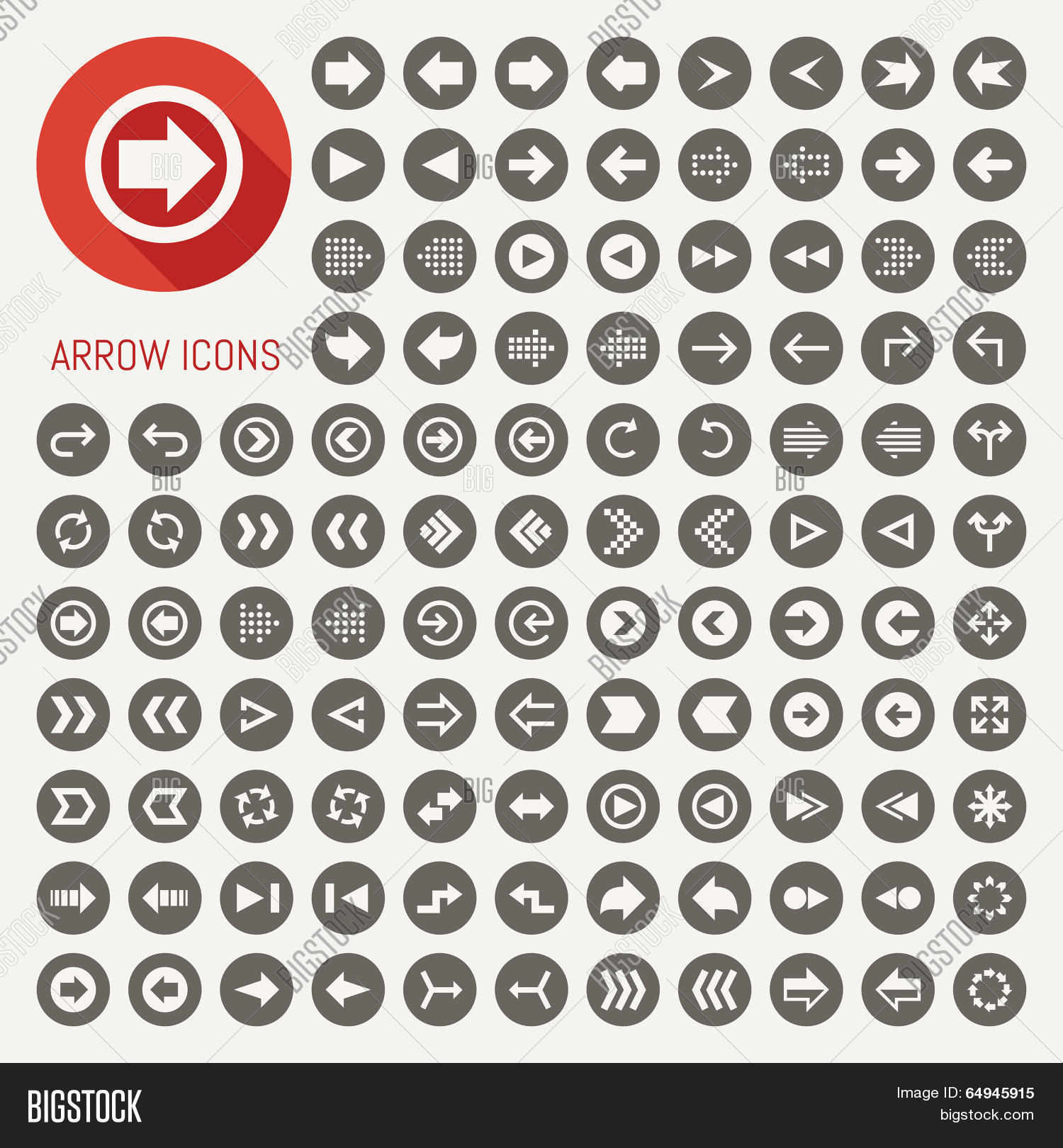 Arrow Sign Icons Vector & Photo (Free Trial) | Bigstock