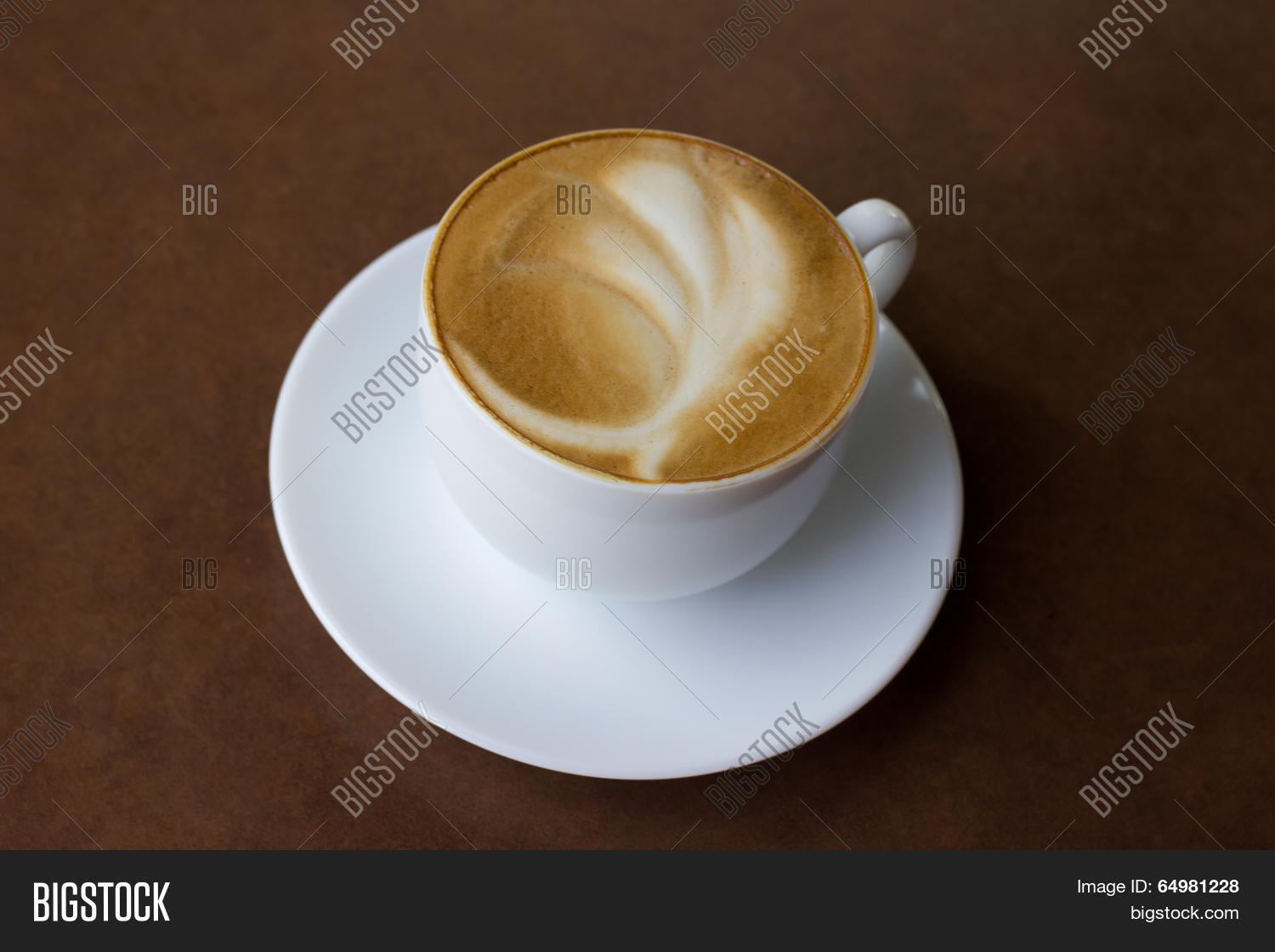 Cup Art Latte On Image & Photo (Free Trial) | Bigstock