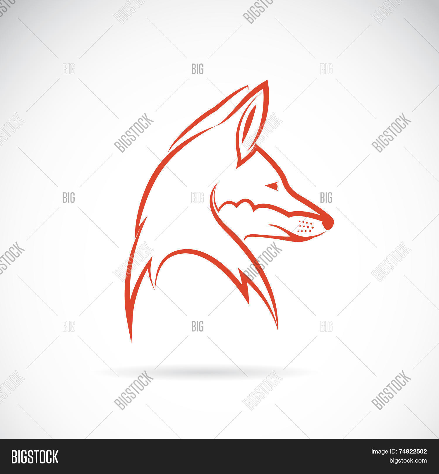 Vector Image Fox Head Vector & Photo (Free Trial) | Bigstock