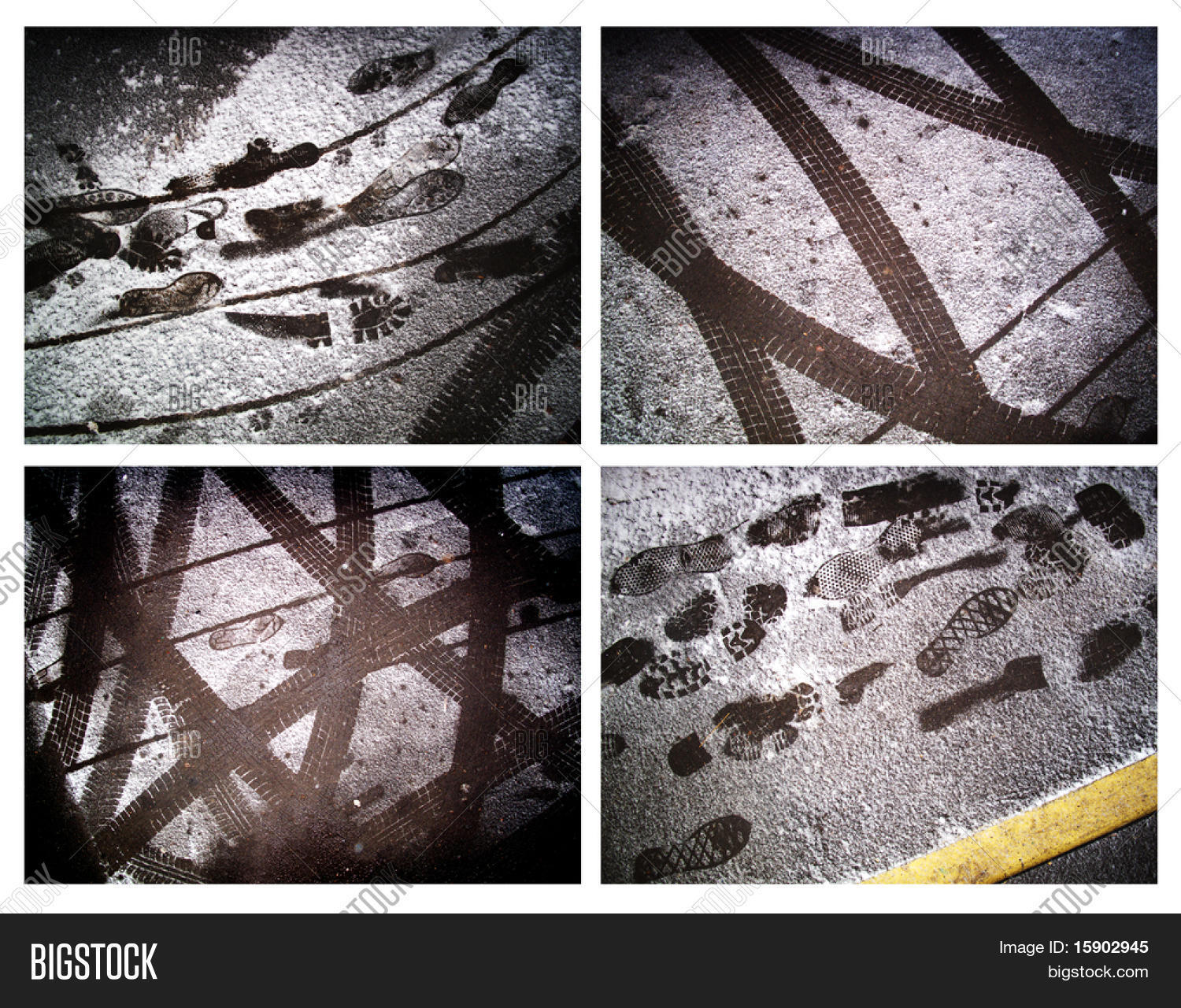 Footprints Tire Tracks Image & Photo (Free Trial) | Bigstock
