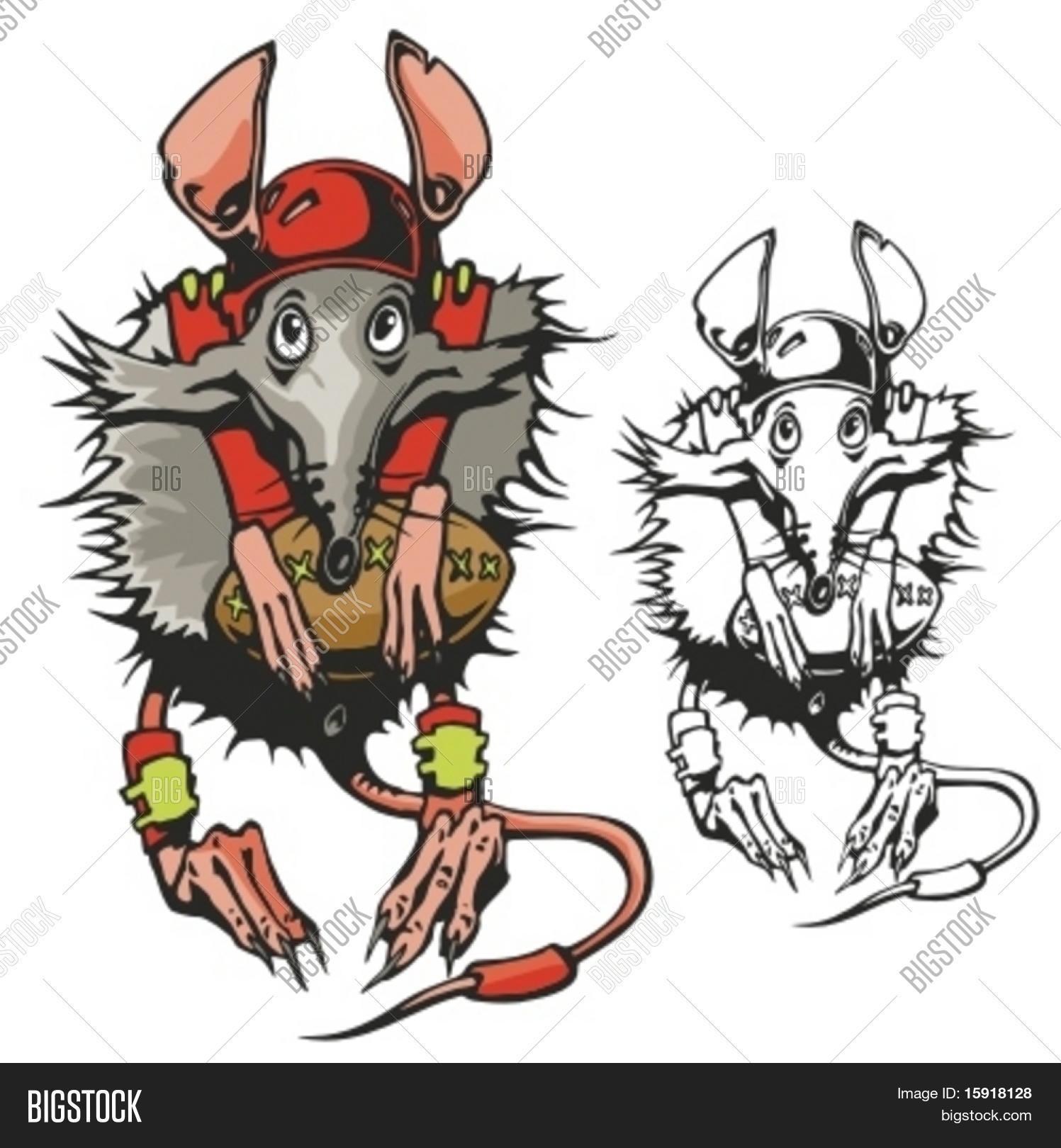 Mouse Football Mascot Vector & Photo (Free Trial) | Bigstock