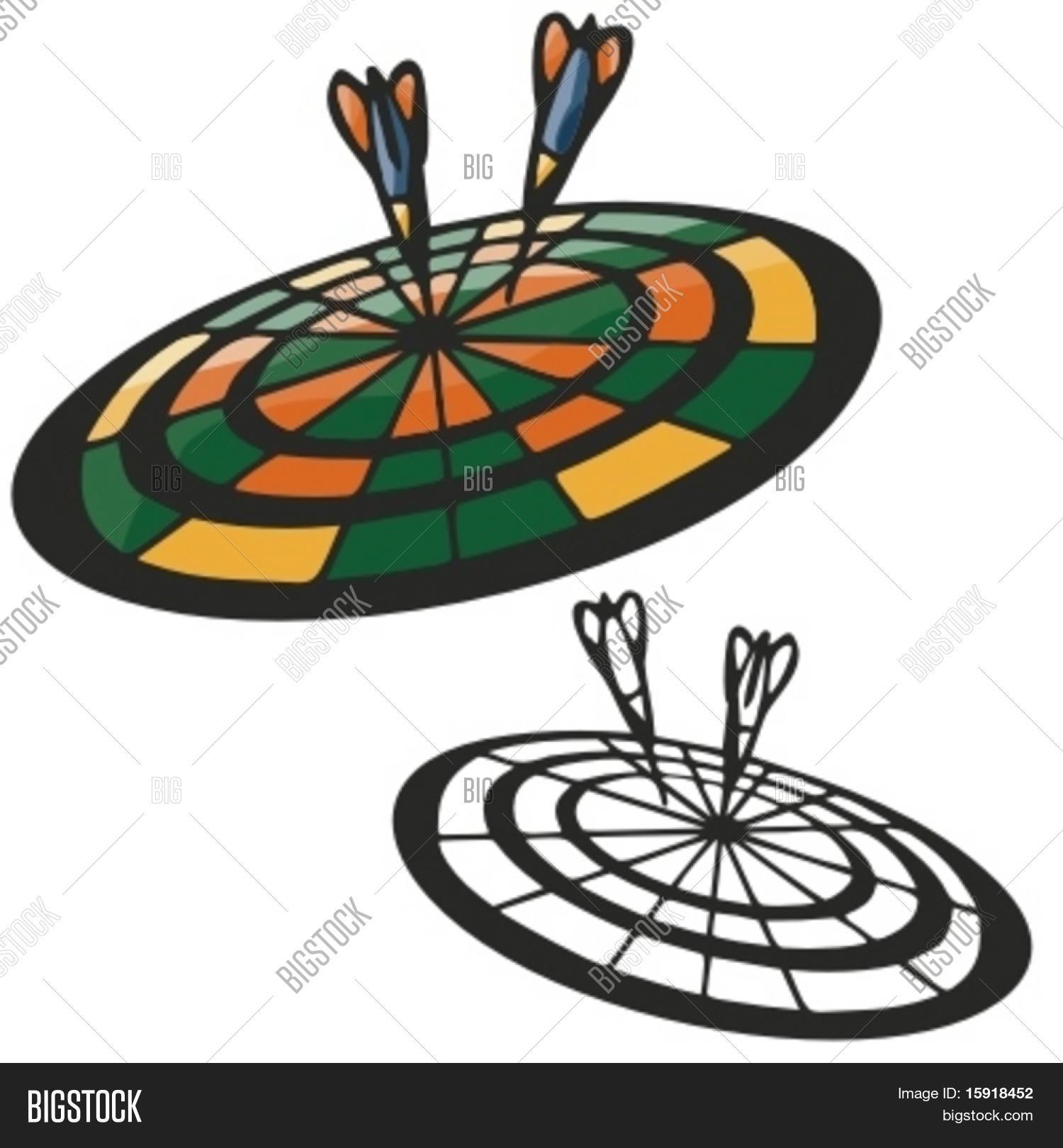 Dart Board. Vector Vector & Photo (Free Trial) | Bigstock