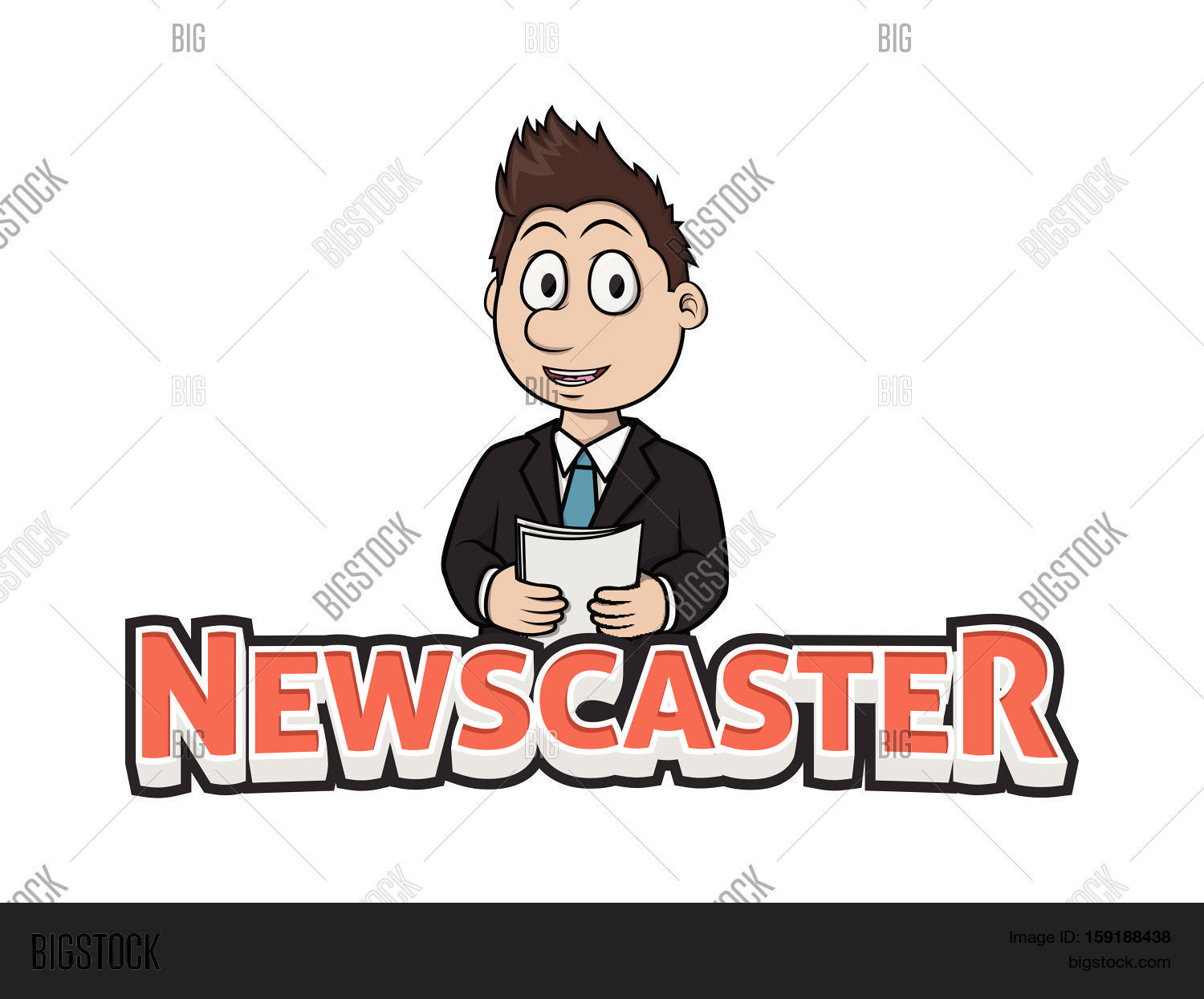 Newscaster Vector Vector & Photo (Free Trial) | Bigstock