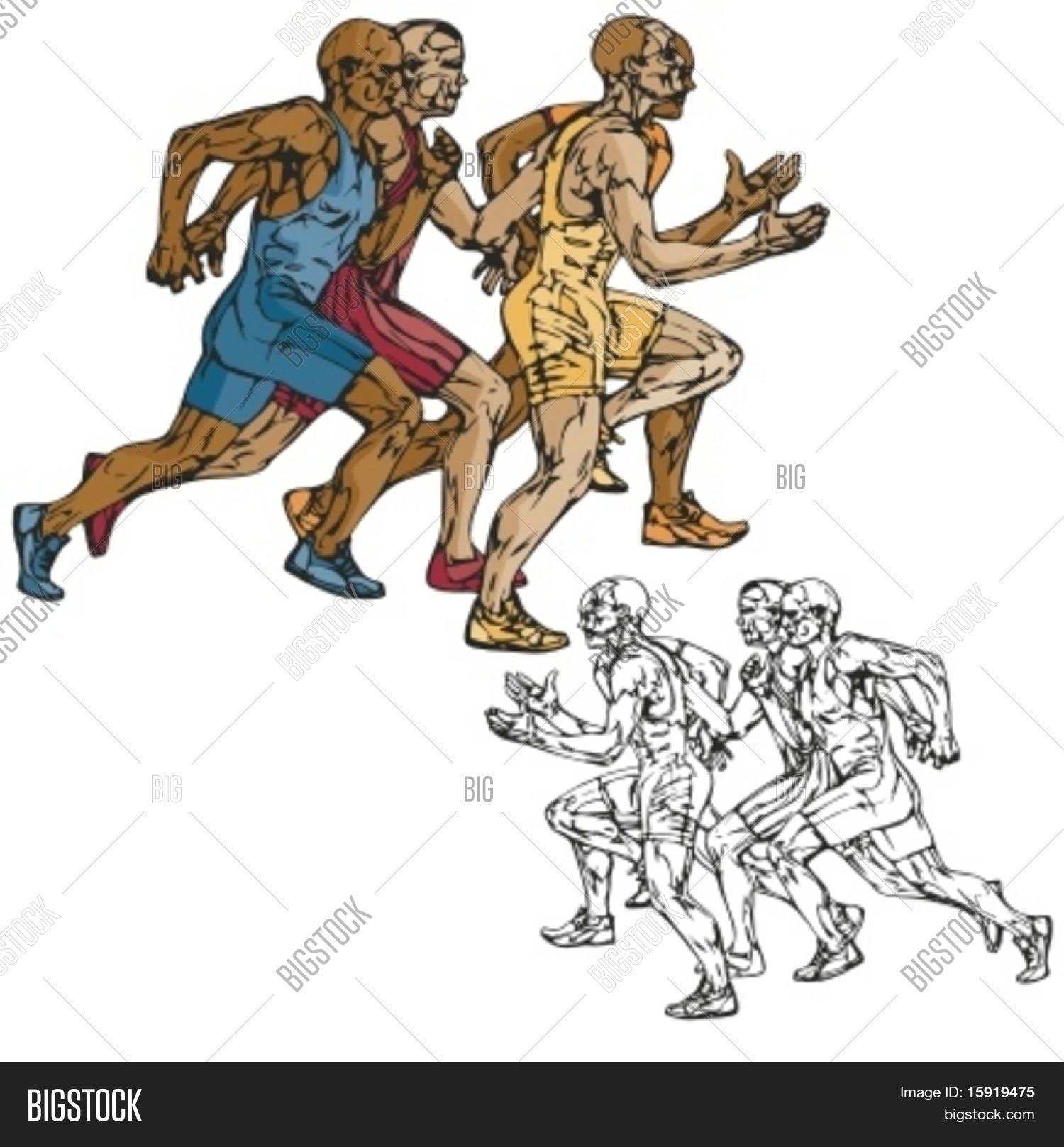 Sprinters Vector Vector & Photo (Free Trial) | Bigstock