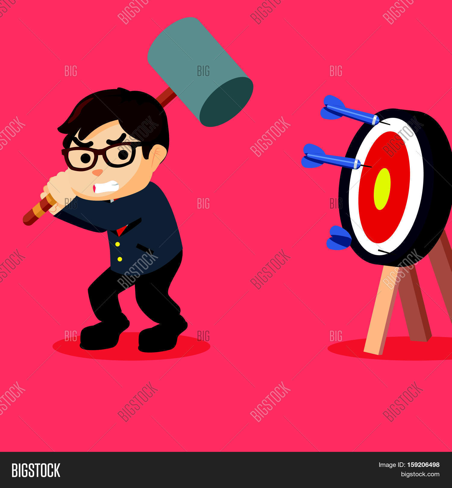 Business Man Smash Vector & Photo (Free Trial) | Bigstock