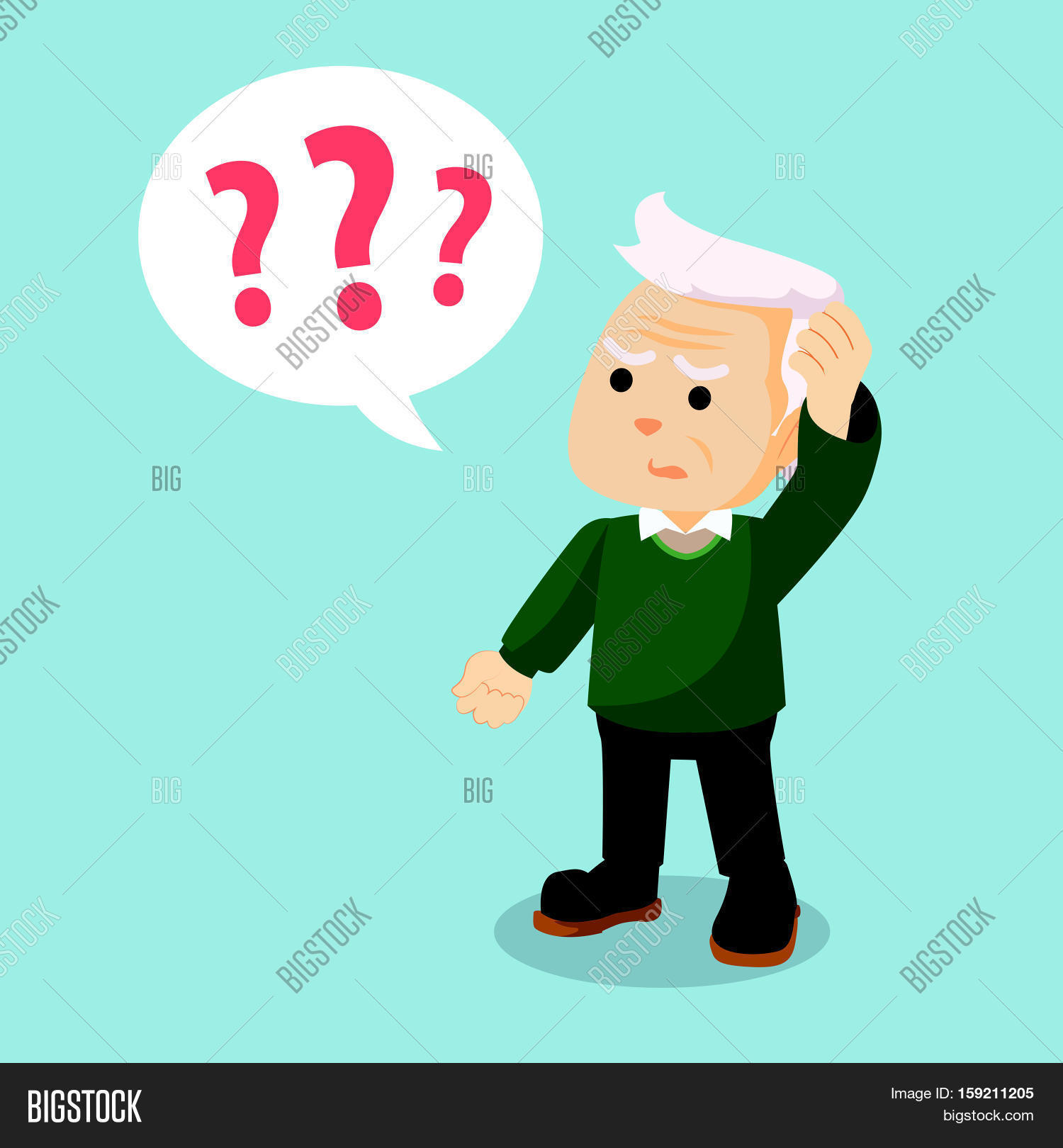 Old Man Confused Vector & Photo (Free Trial) | Bigstock