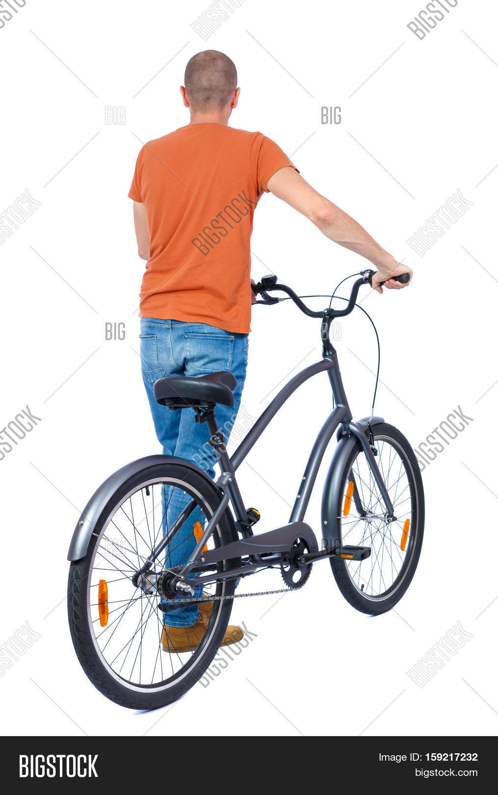 Back View Man Bicycle Image & Photo (Free Trial) | Bigstock