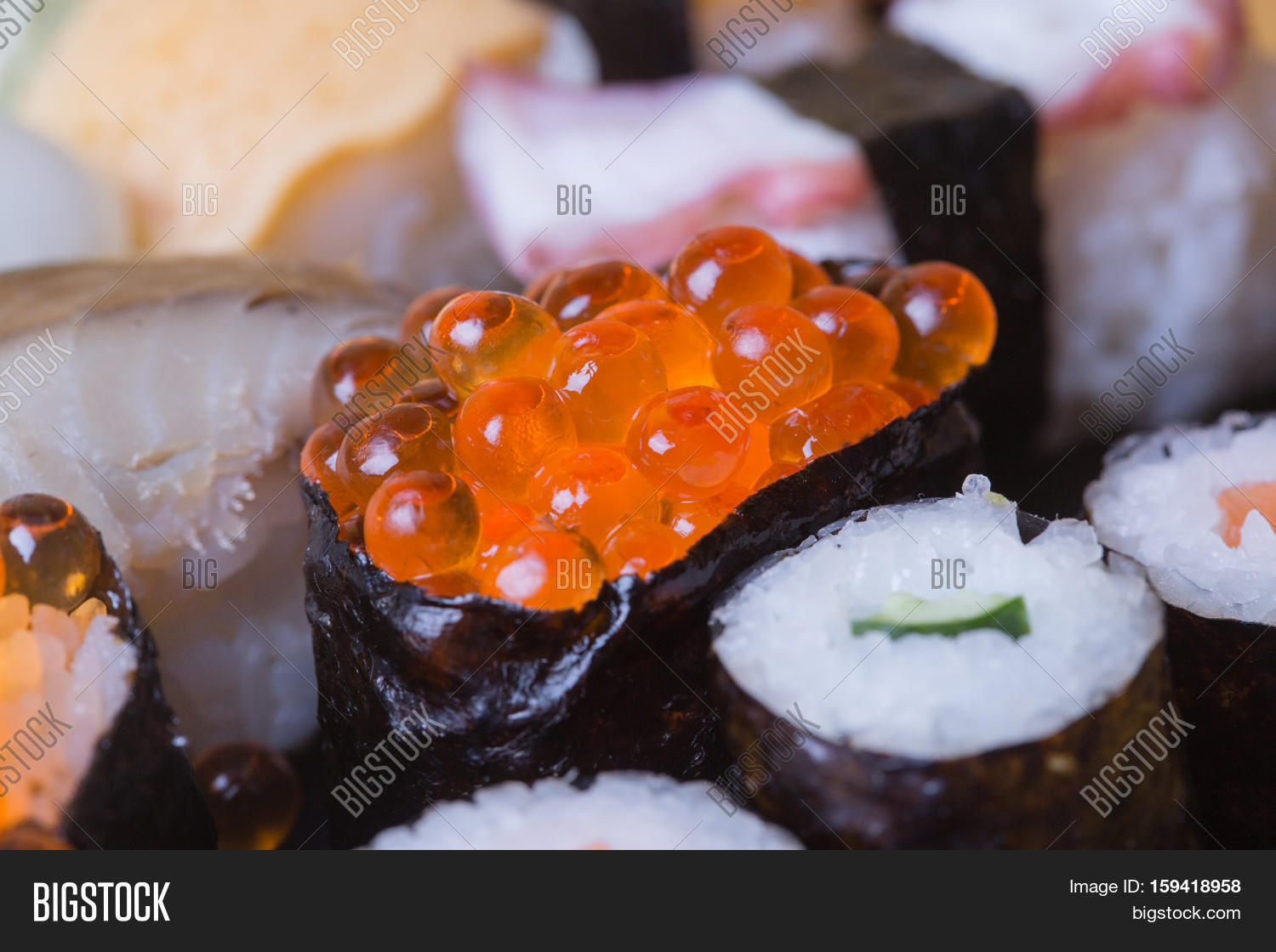 Sushi Salmon Roe Macro Image & Photo (Free Trial) | Bigstock