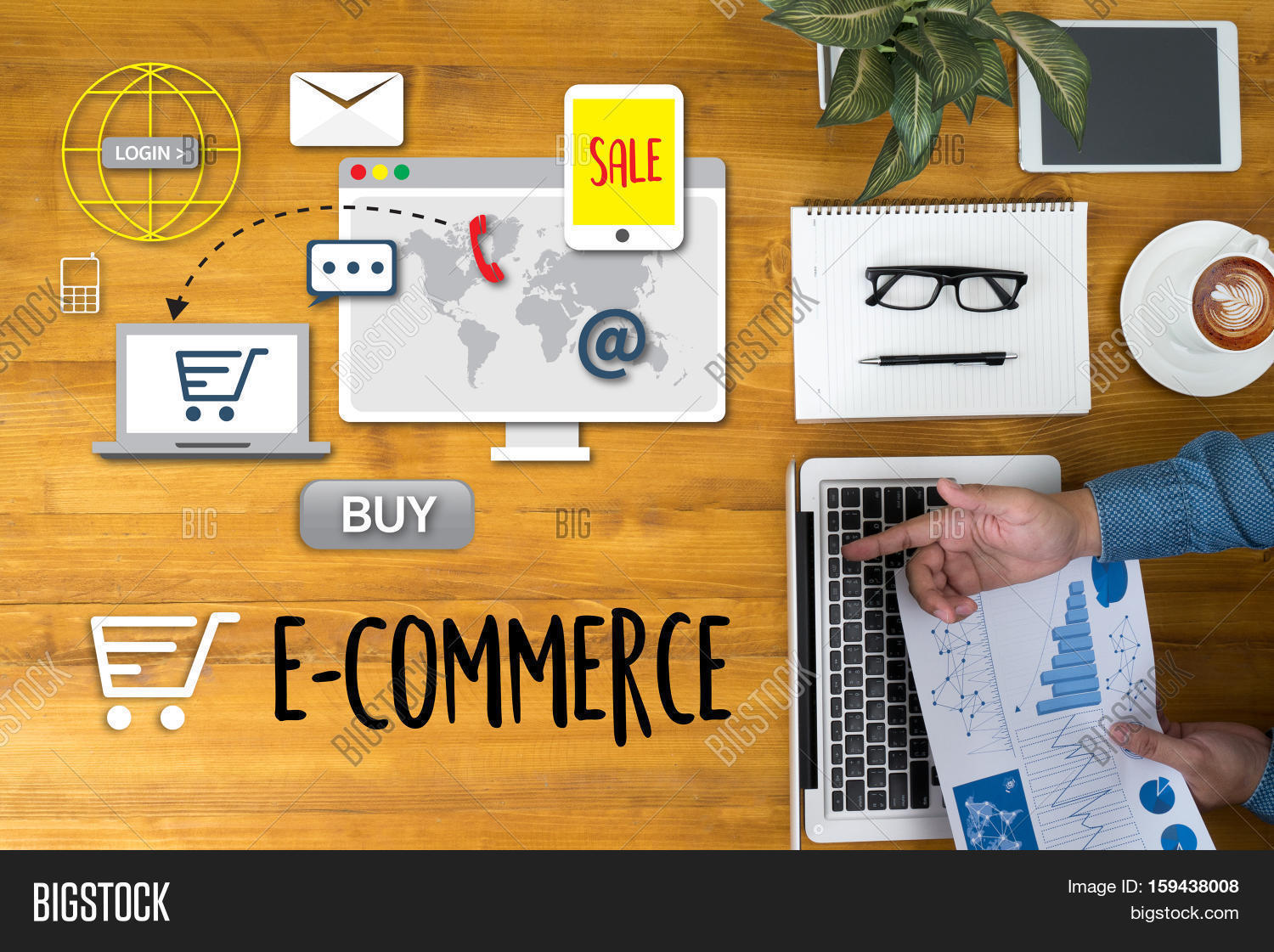 E-commerce Add Cart Image & Photo (Free Trial) | Bigstock