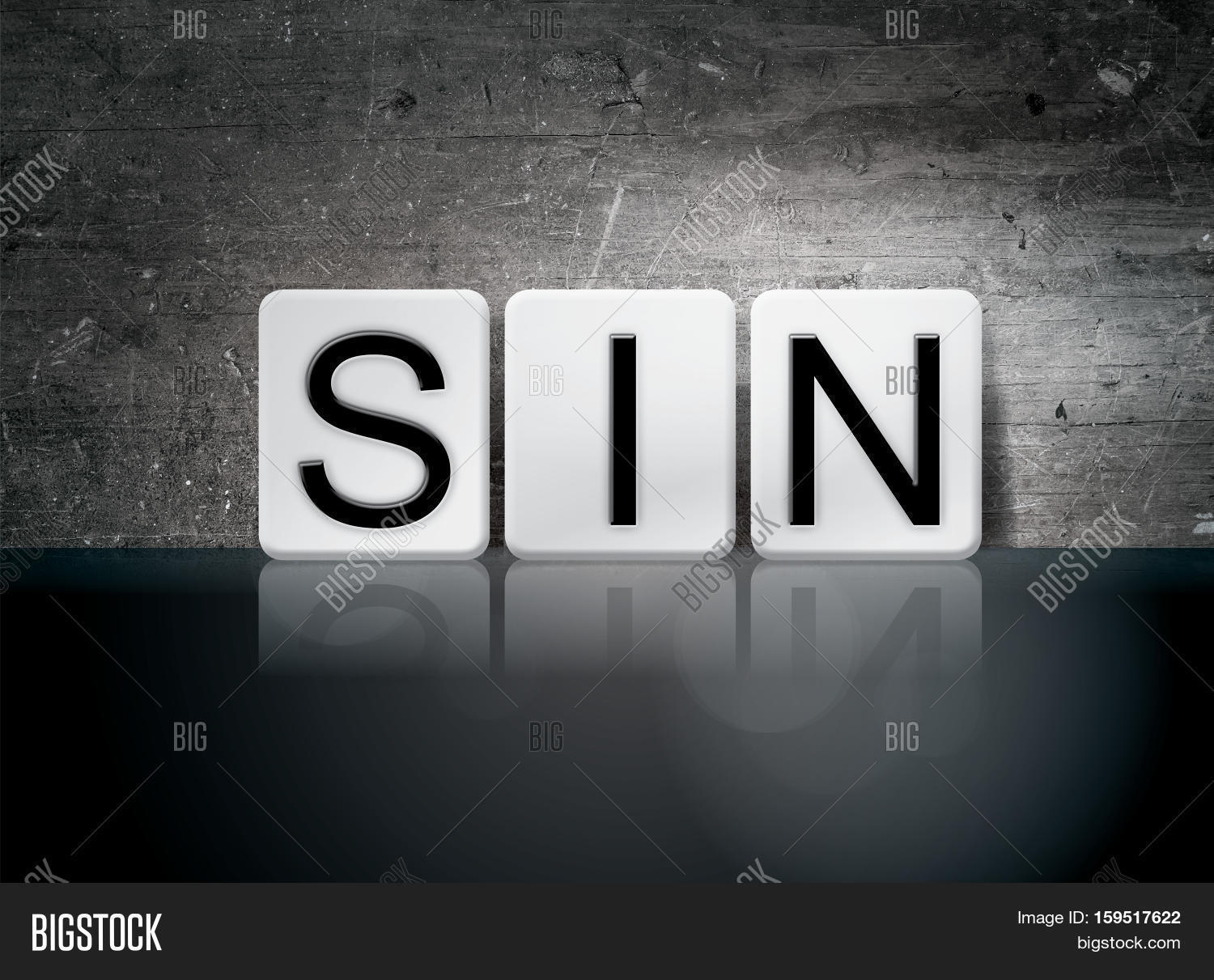 Sin Tiled Letters Image & Photo (Free Trial) | Bigstock