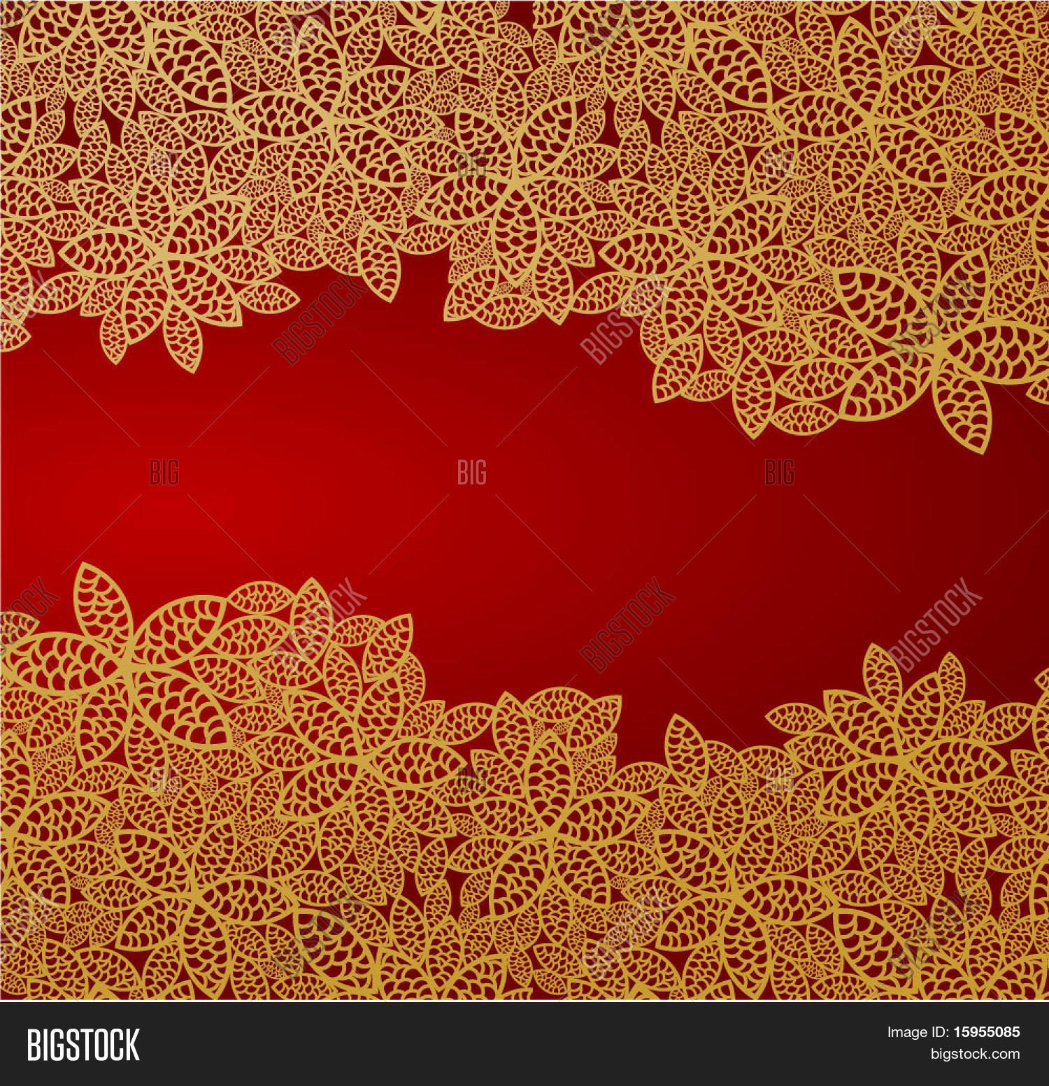 Red Gold Floral Vector & Photo (Free Trial) | Bigstock