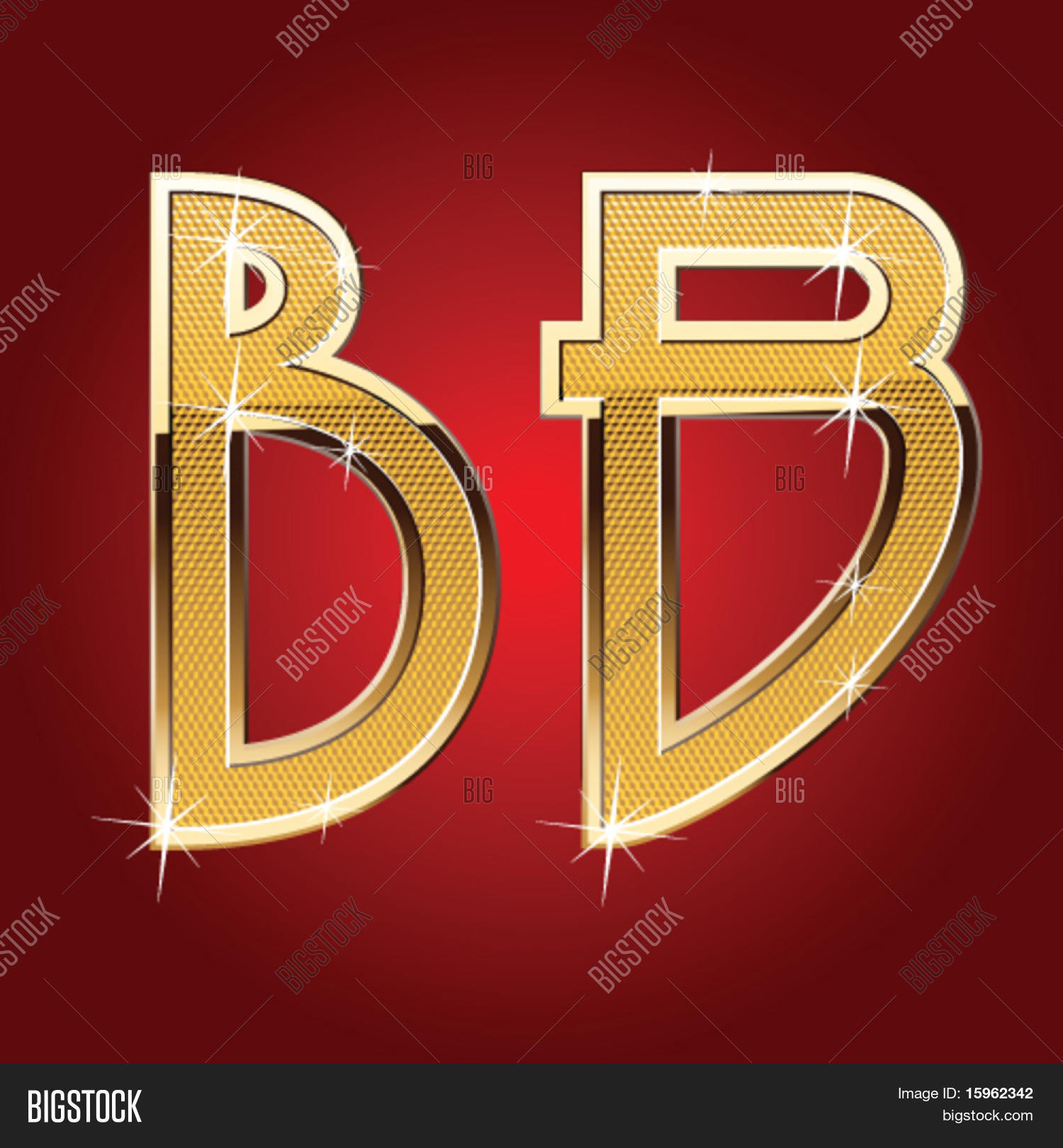 Golden Font Letter B Vector & Photo (Free Trial) | Bigstock
