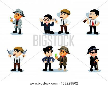 Mafia Cartoon Set Vector & Photo (Free Trial) | Bigstock