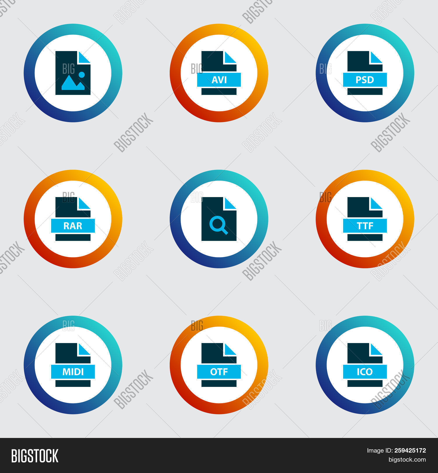 Document Icons Colored Image & Photo (Free Trial) | Bigstock