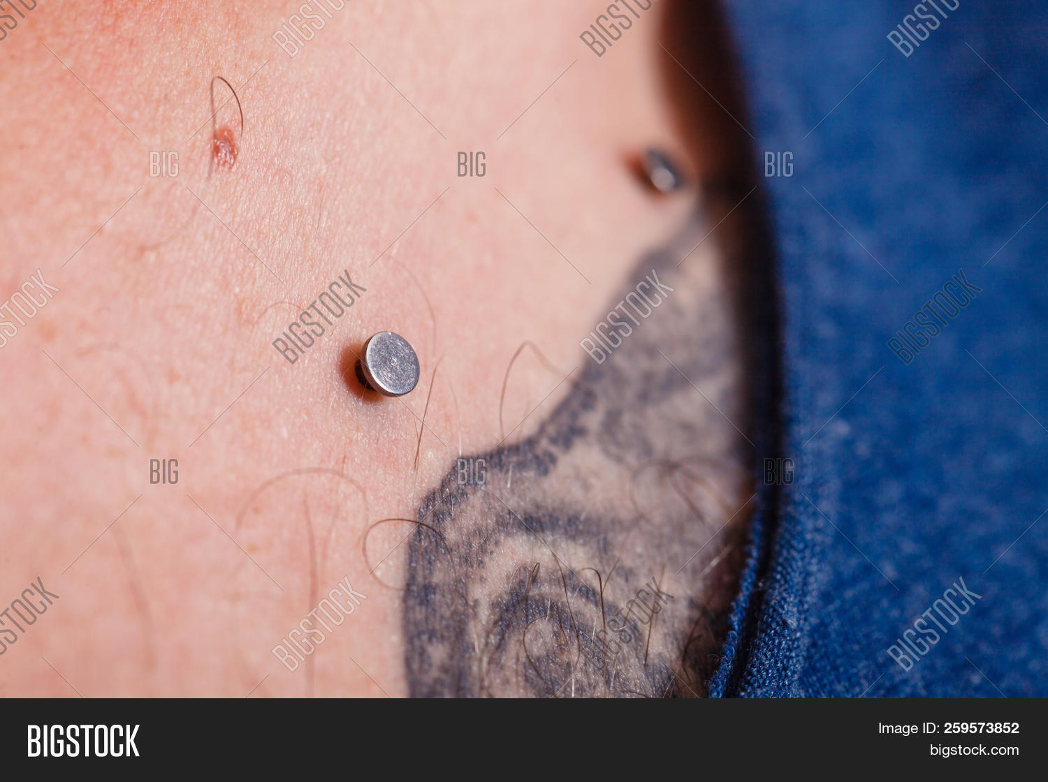 Sternum Piercing Scar