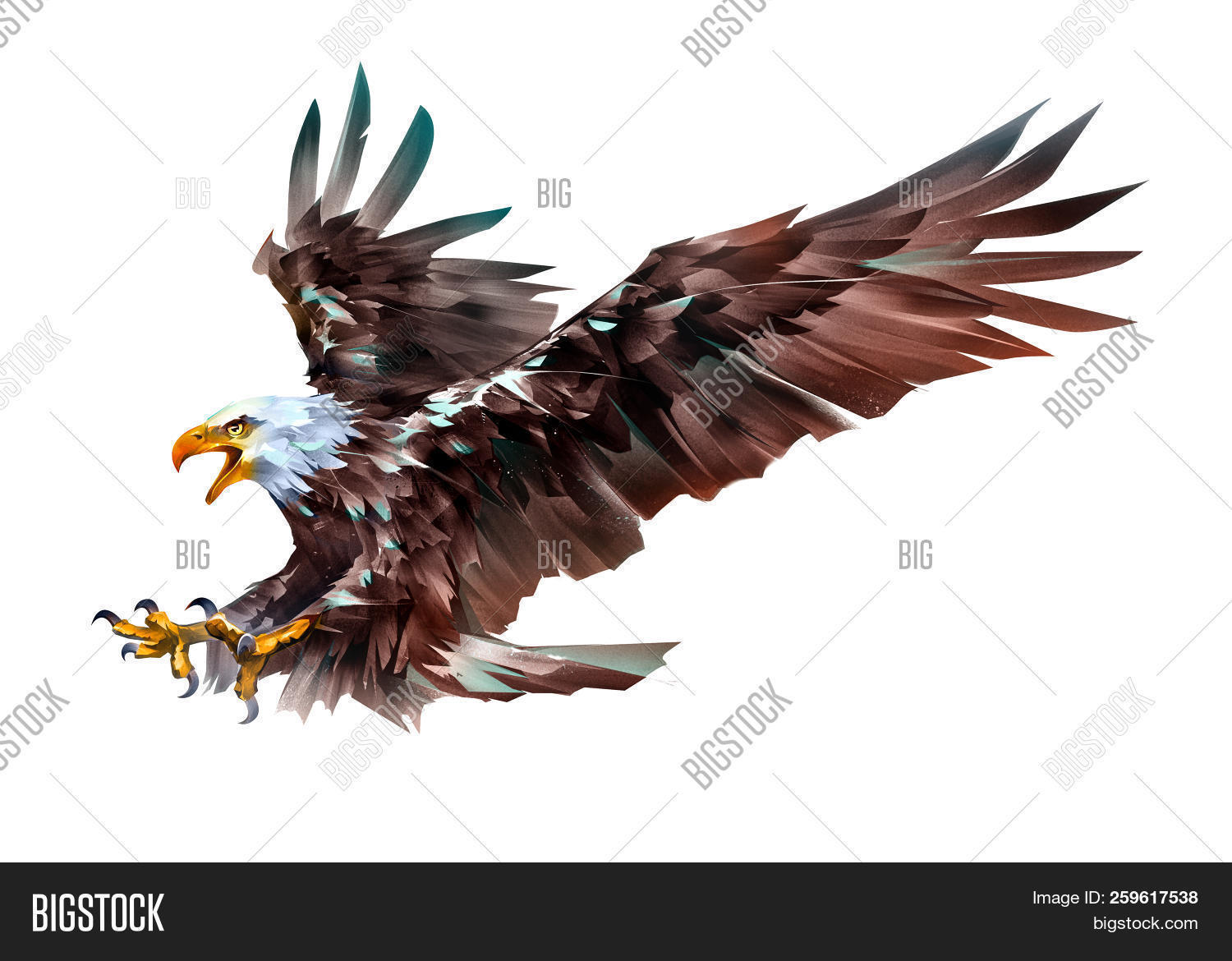 Painted Colored Eagle Image & Photo (Free Trial) | Bigstock