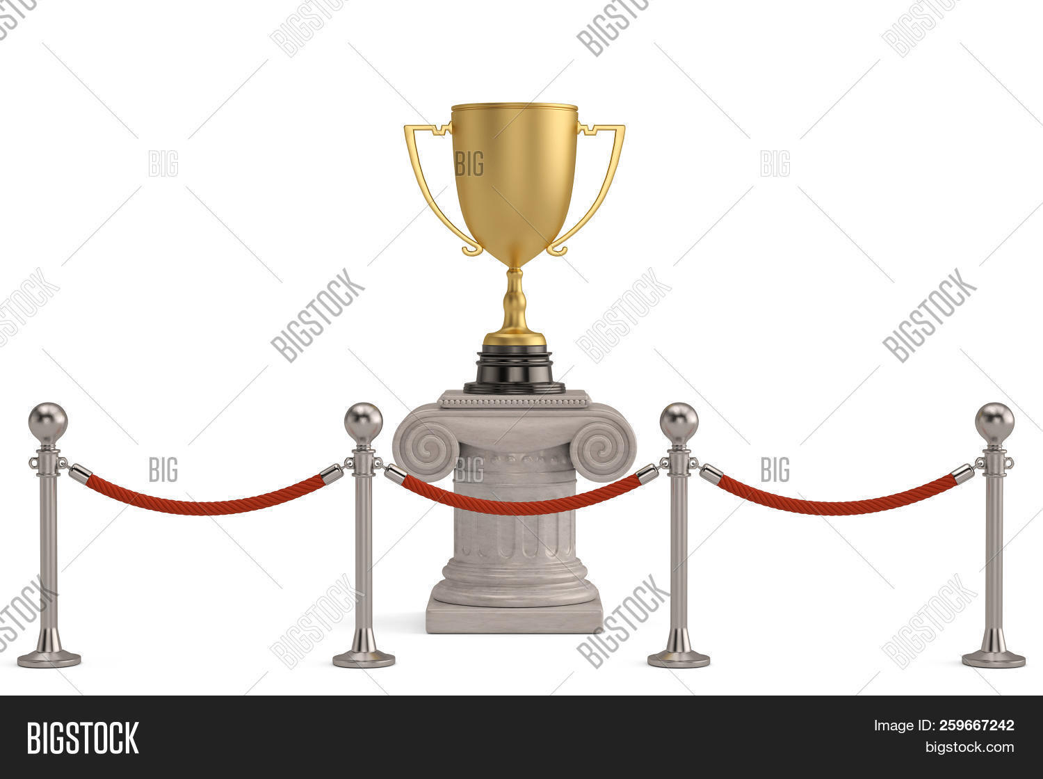 Gold Trophy On Exhibit Image & Photo (Free Trial) | Bigstock